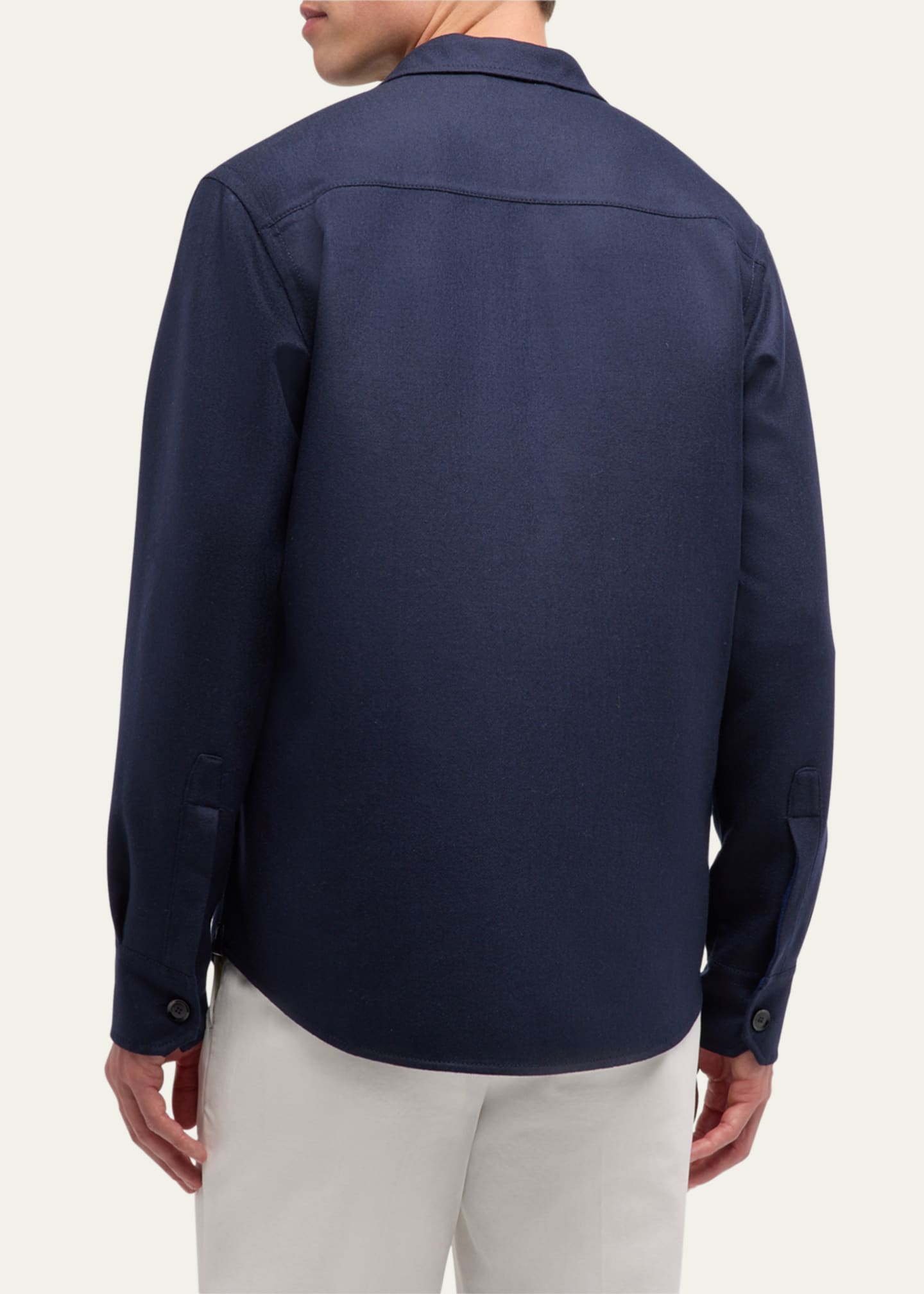 Brioni Men's Stretch Wool Overshirt - Bergdorf Goodman