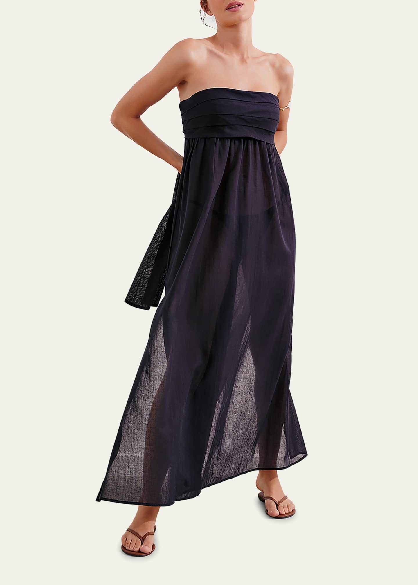 Vix Solid Davina Maxi Dress Coverup - Bergdorf Goodman