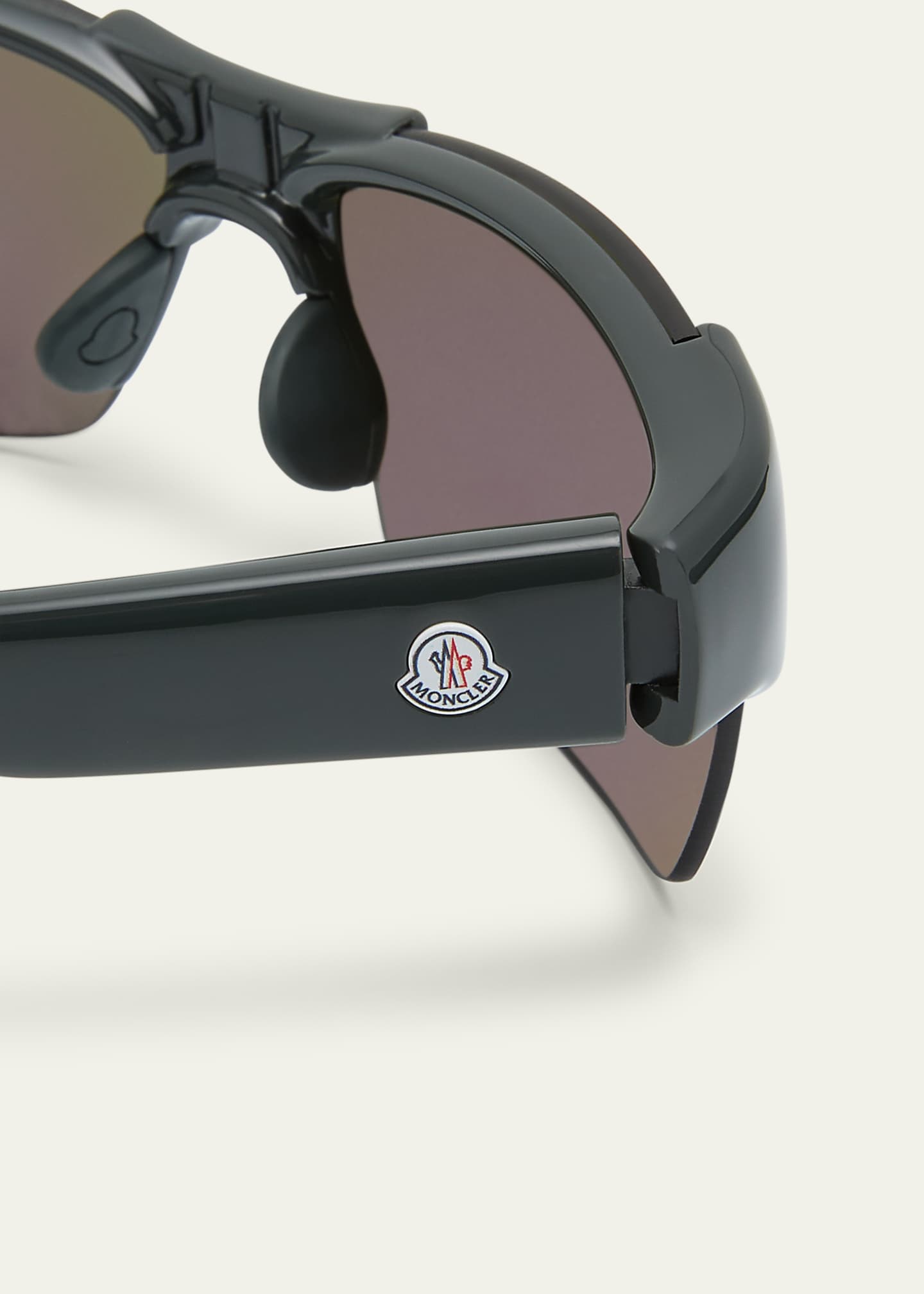 Moncler Men's Acetate Rectangle Wrap Sunglasses - Bergdorf Goodman