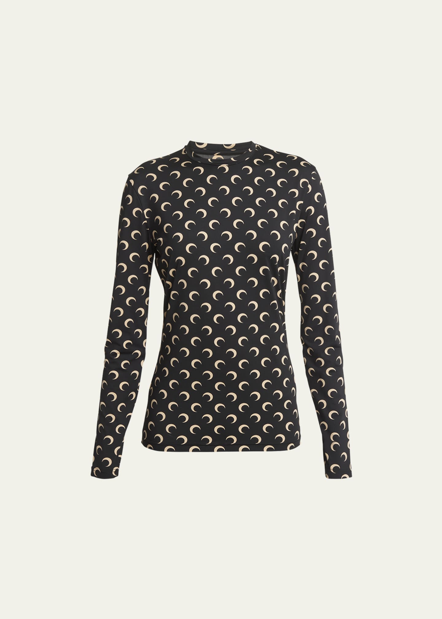 Marine Serre Regenerated Moon-Print Jersey Top - Bergdorf Goodman