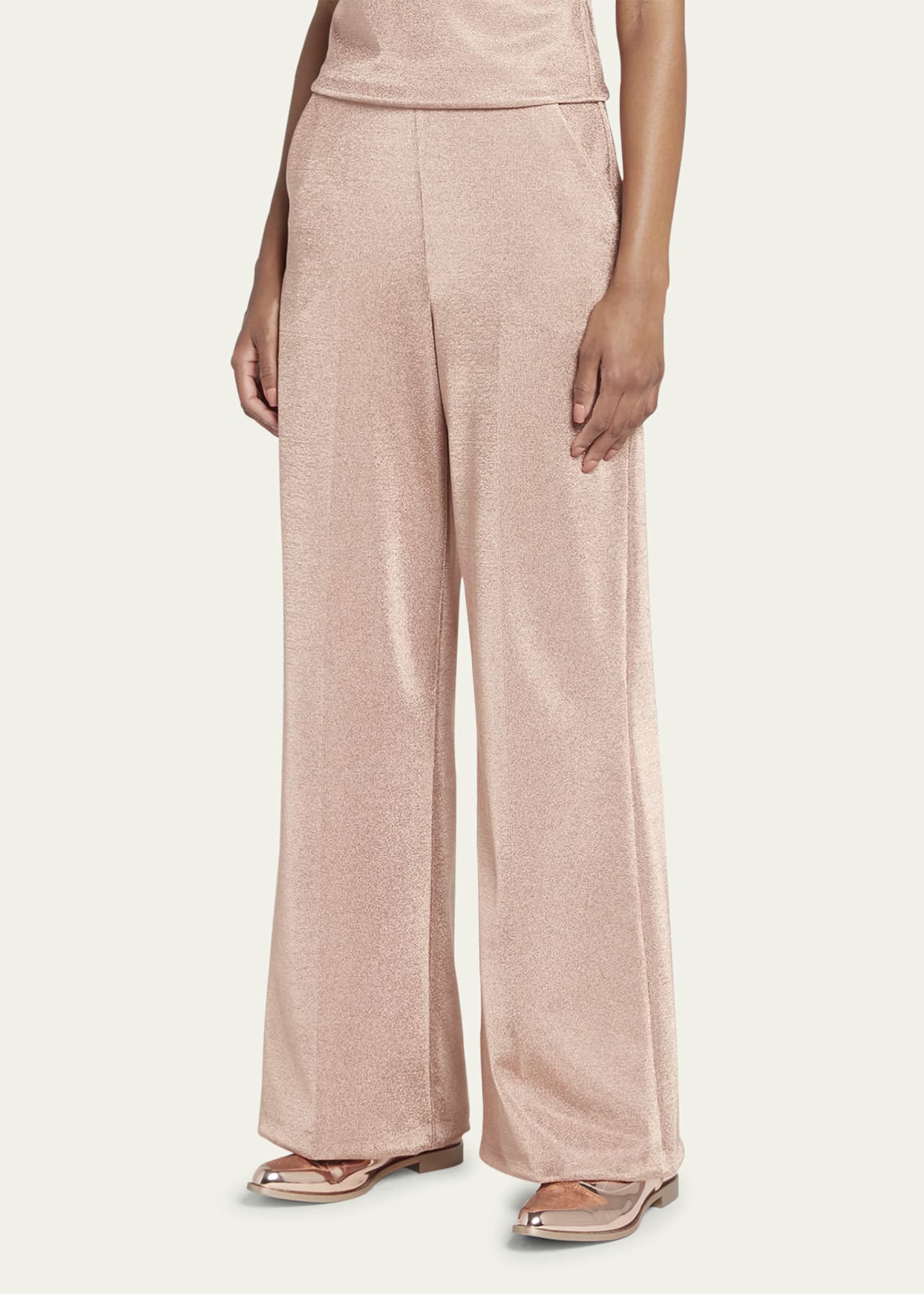Giorgio Armani Lurex Bonded Jersey Trousers - Bergdorf Goodman