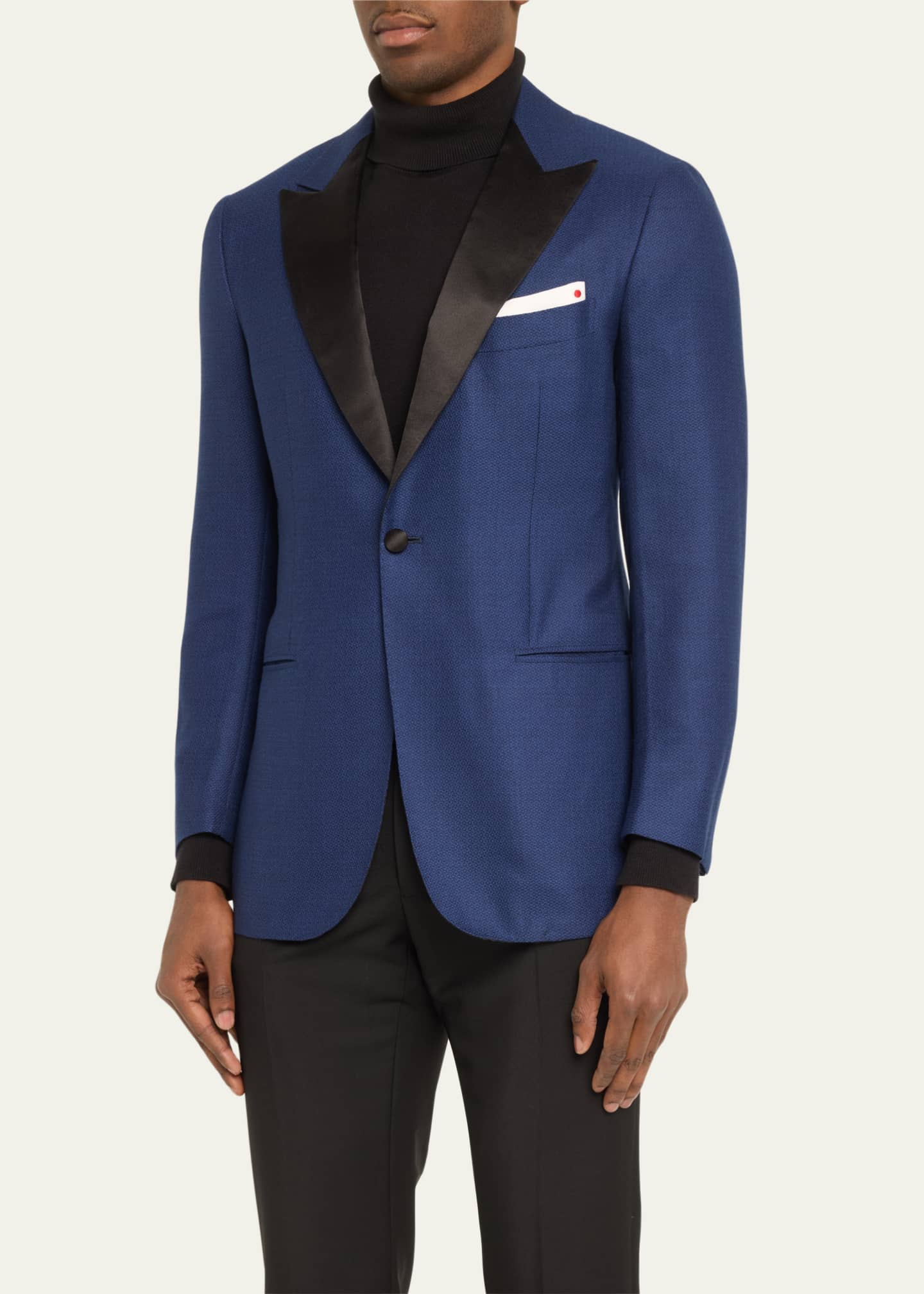 Kiton Men's Textured Cashmere-Silk Dinner Jacket - Bergdorf Goodman