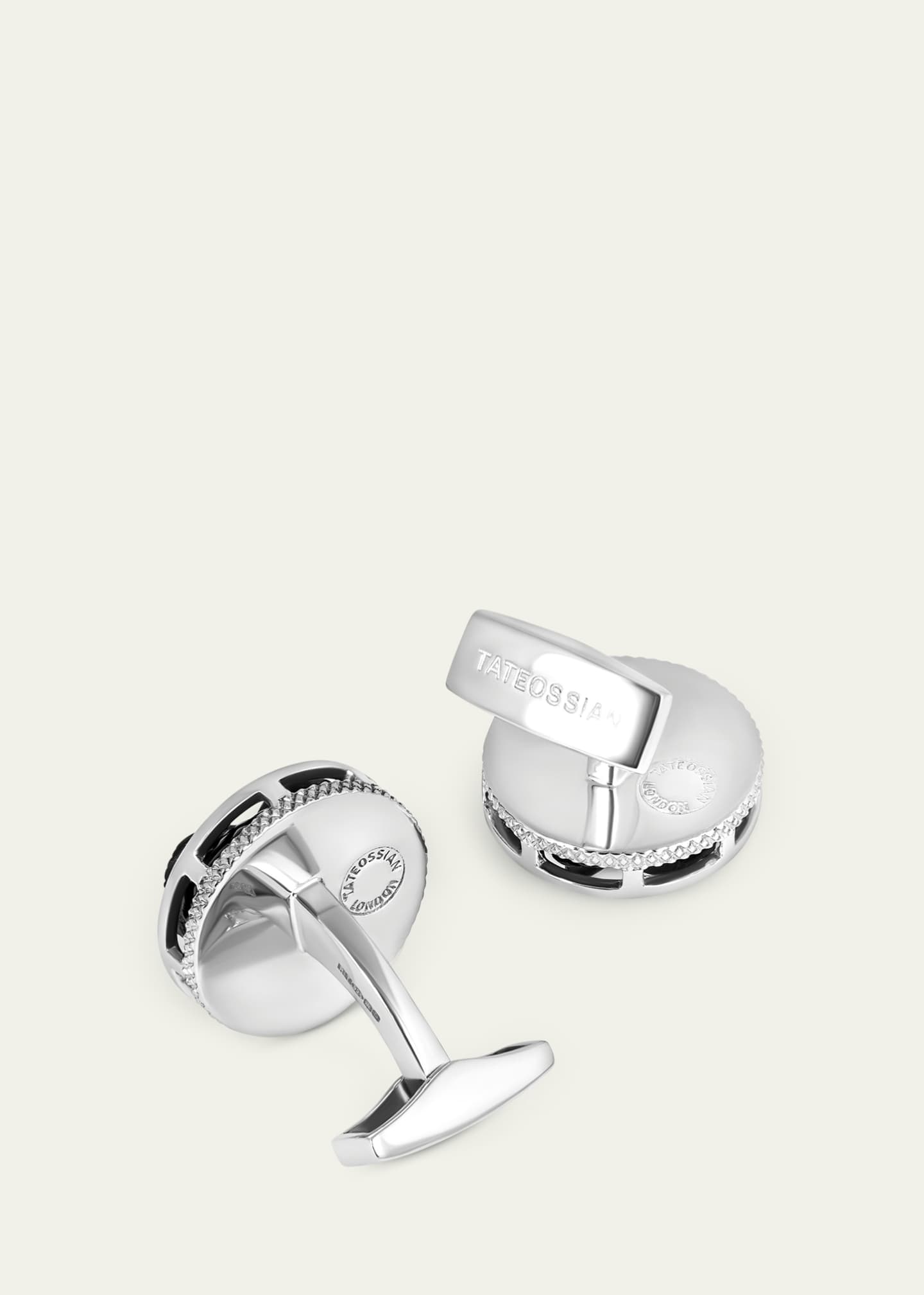 Tateossian Men's Sterling Silver Carved Horn Owl Cufflinks with ...