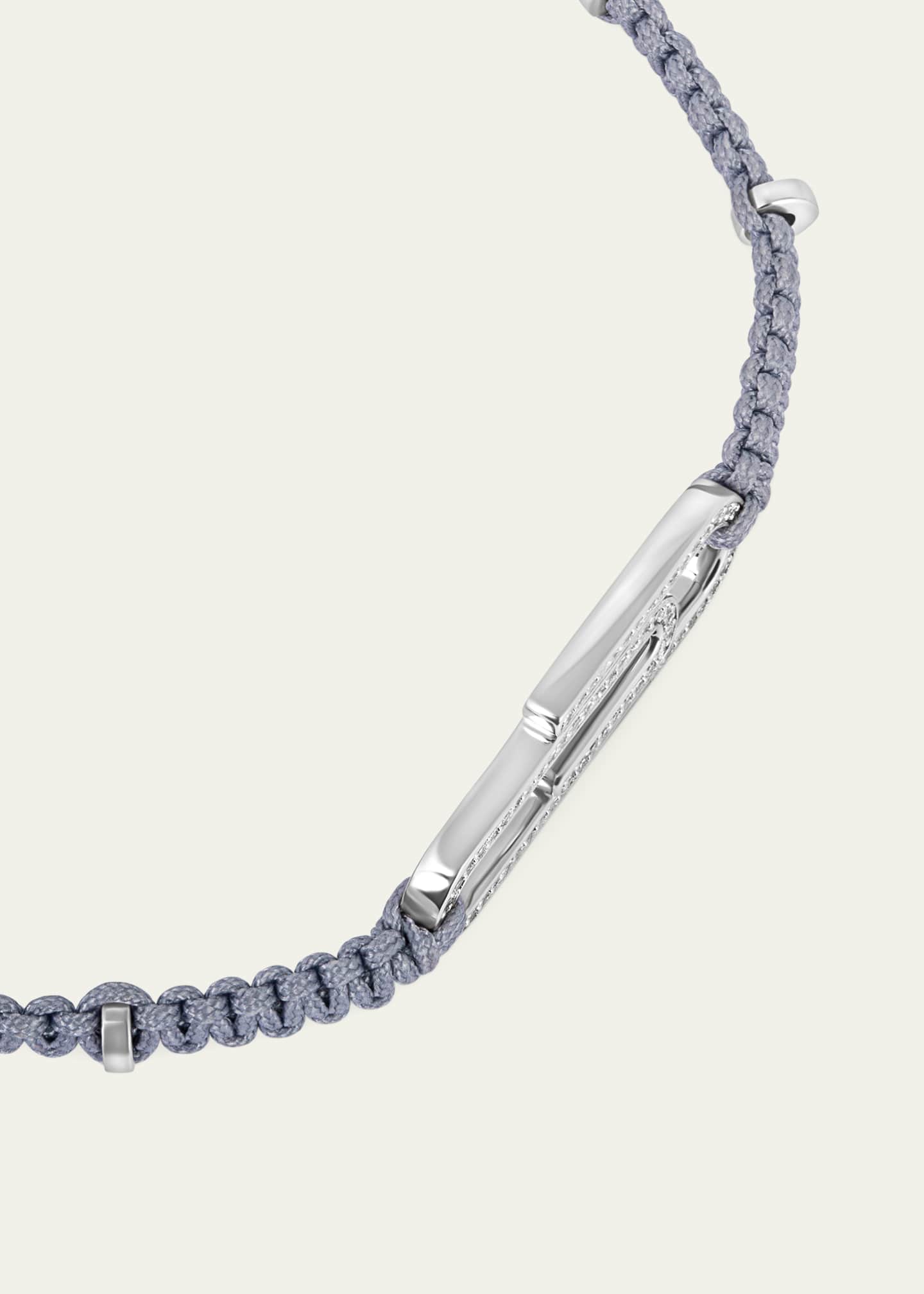 Tateossian Men's Diamond Pave Paperclip Macrame Pull Bracelet ...