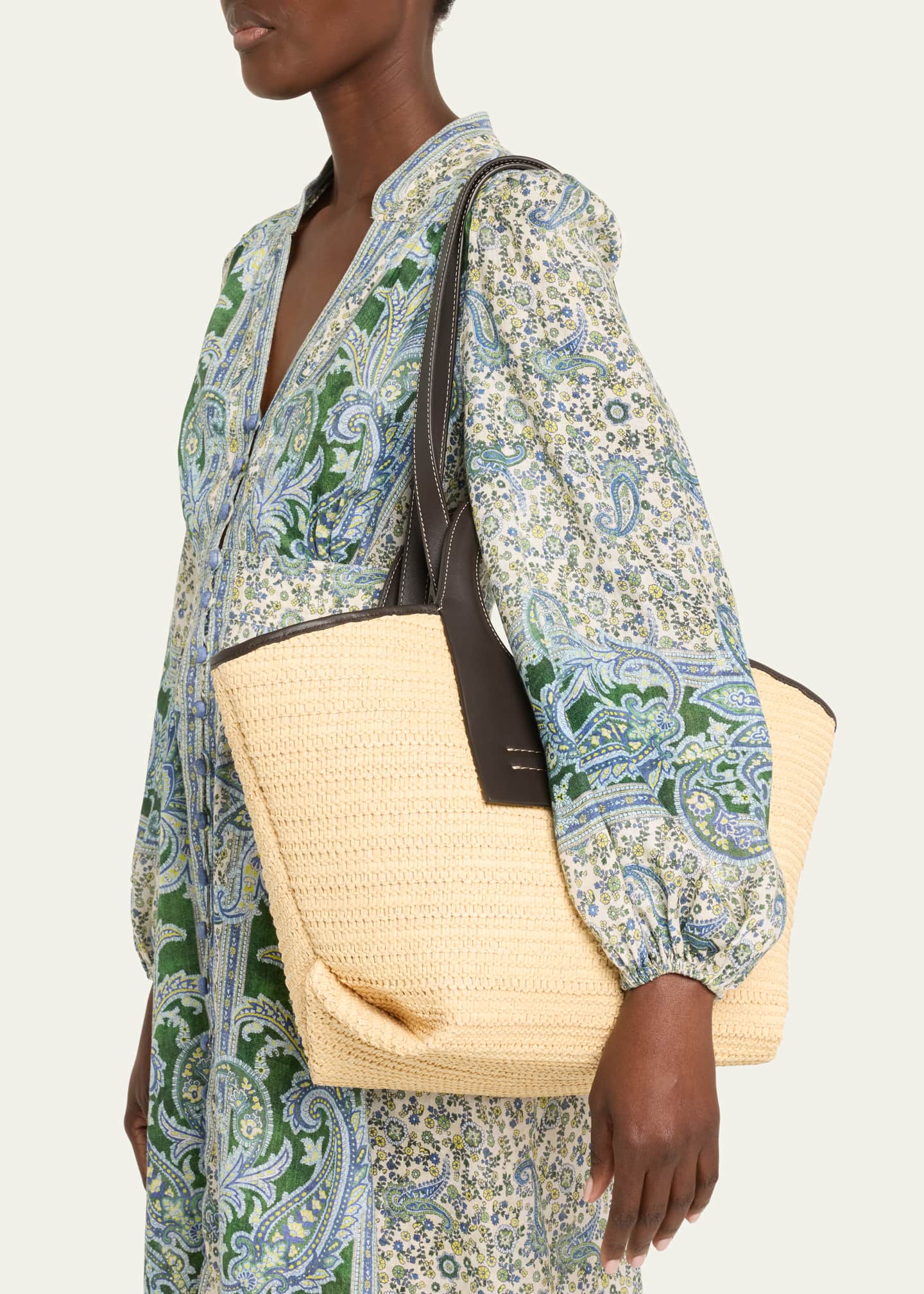 HEREU Cala Small Raffia Tote Bag - Bergdorf Goodman