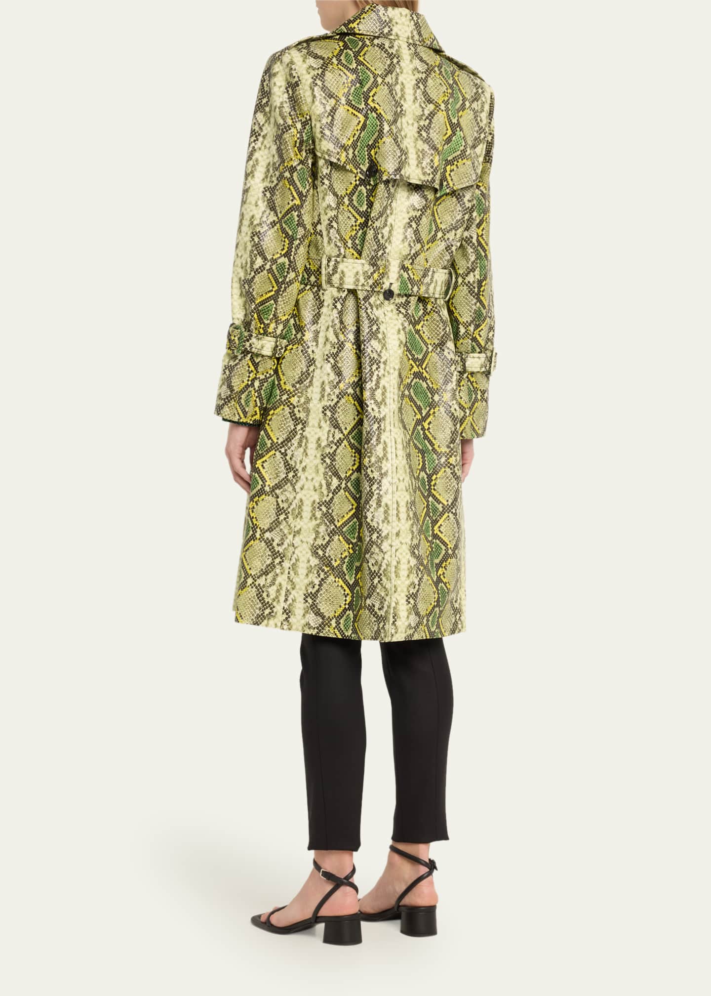 Kobi Halperin Estella Double-Breasted Faux Snakeskin Coat - Bergdorf ...
