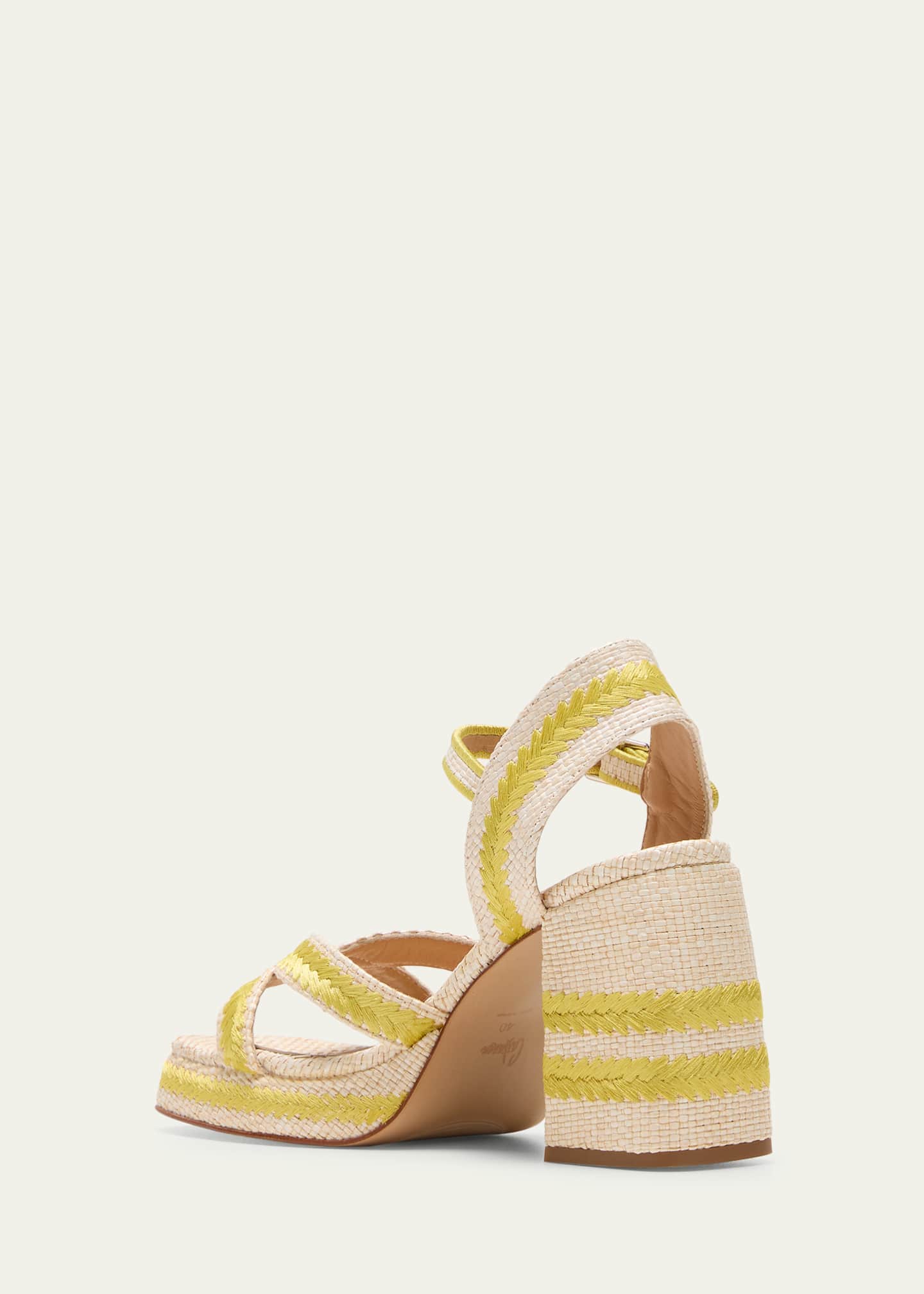 Castaner Vega Bicolor Raffia Ankle-Strap Sandals - Bergdorf Goodman