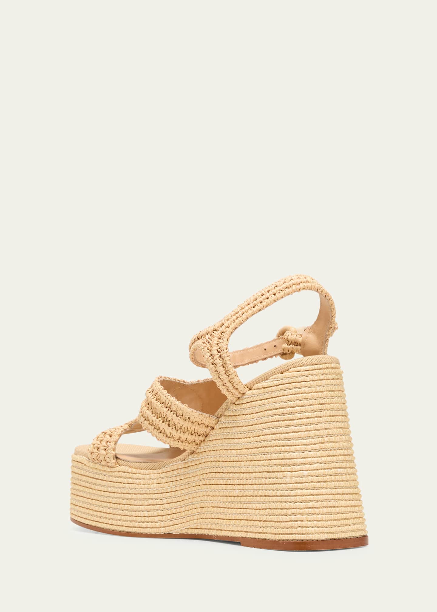 Castaner Fiodora Raffia Ankle-Strap Platform Sandals - Bergdorf Goodman