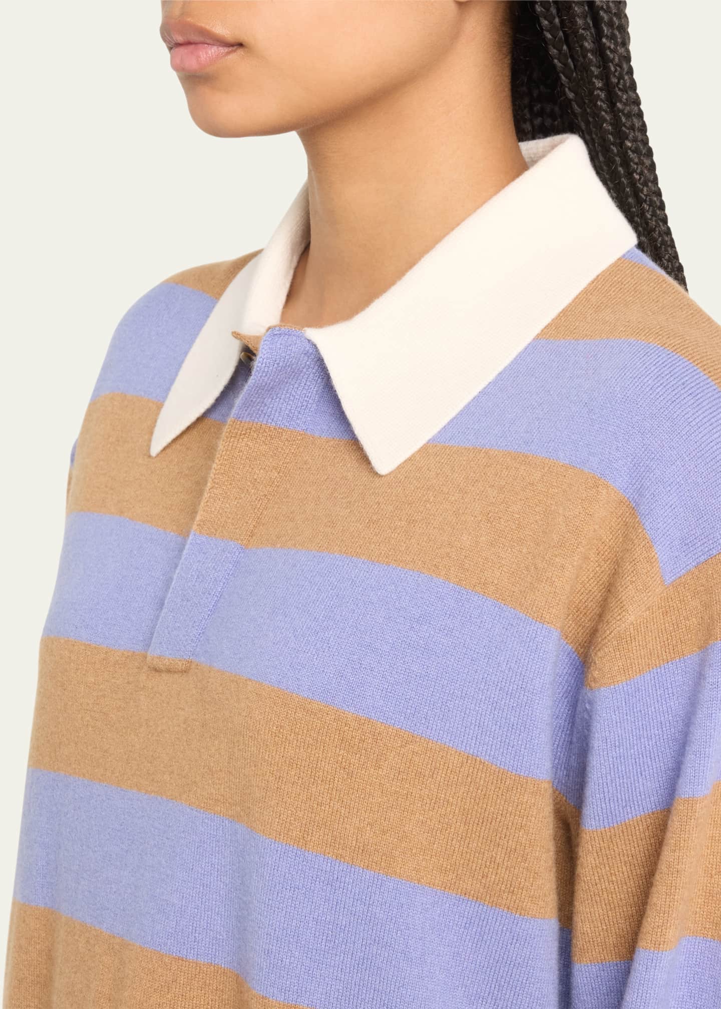Guest in Residence Cashmere Long-Sleeve Striped Rugby Top - Bergdorf ...