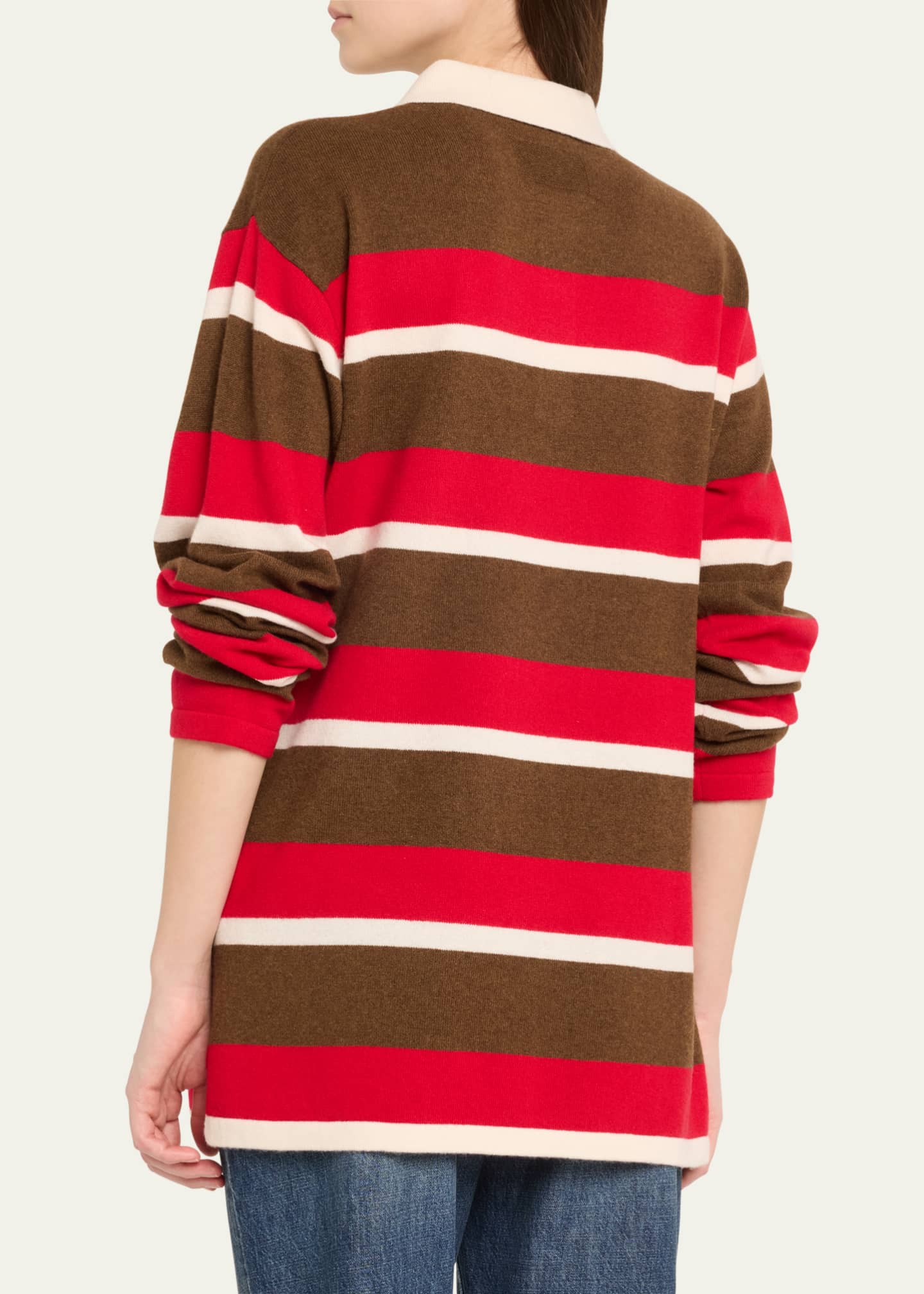 Guest in Residence Cashmere Long-Sleeve Striped Rugby Top - Bergdorf ...