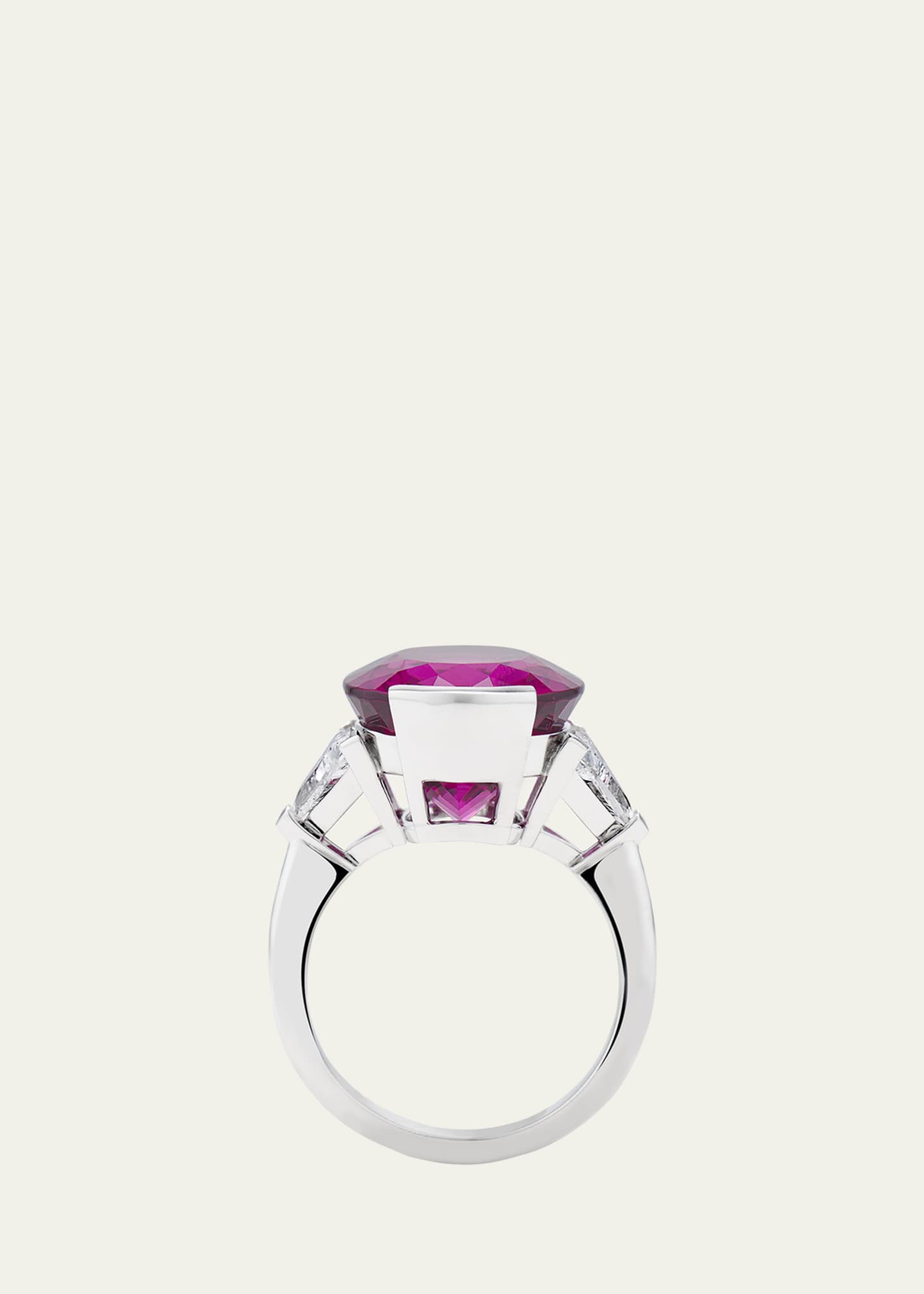 SONYA K. Rubellite and Diamond Platinum Victoria Ring - Bergdorf Goodman