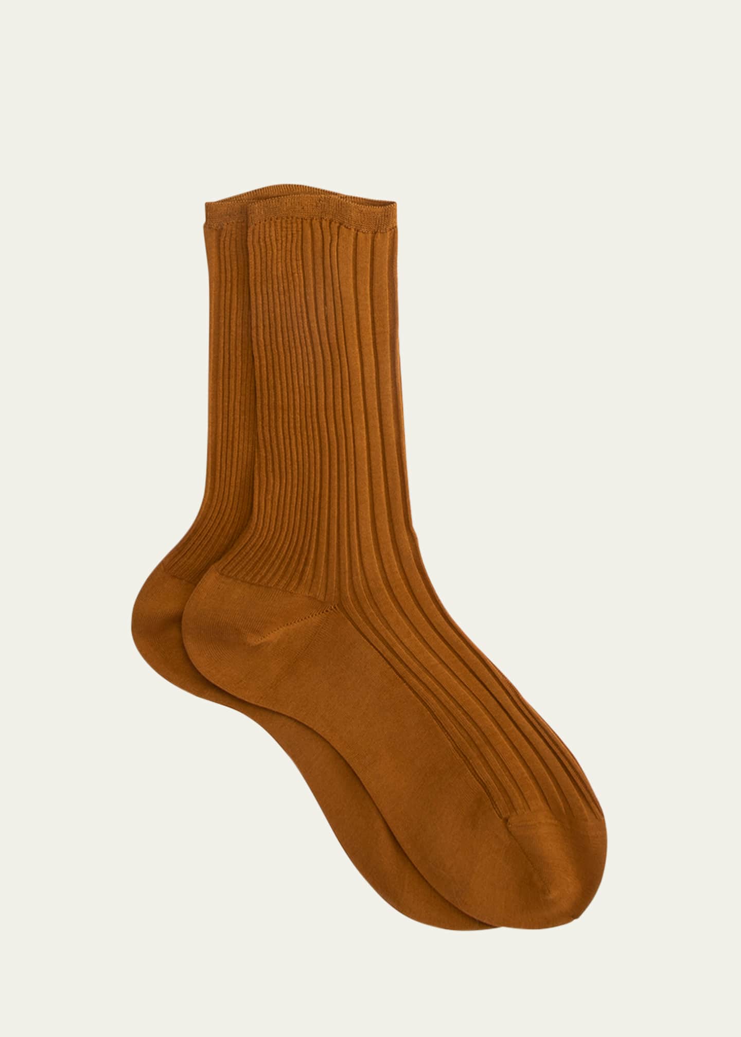 Maria La Rosa Ribbed Cotton Crew Socks - Bergdorf Goodman