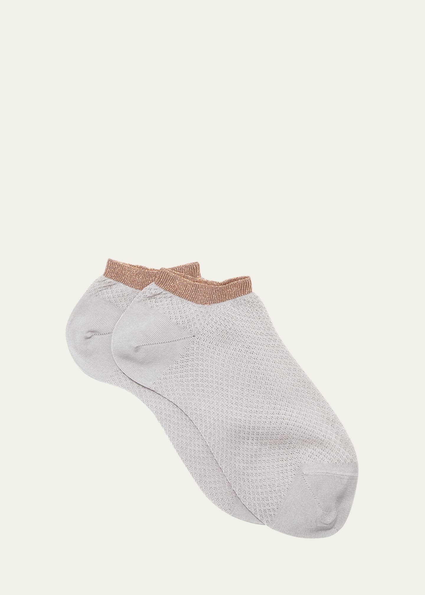 Maria La Rosa Shimmer Cotton Ankle Socks - Bergdorf Goodman
