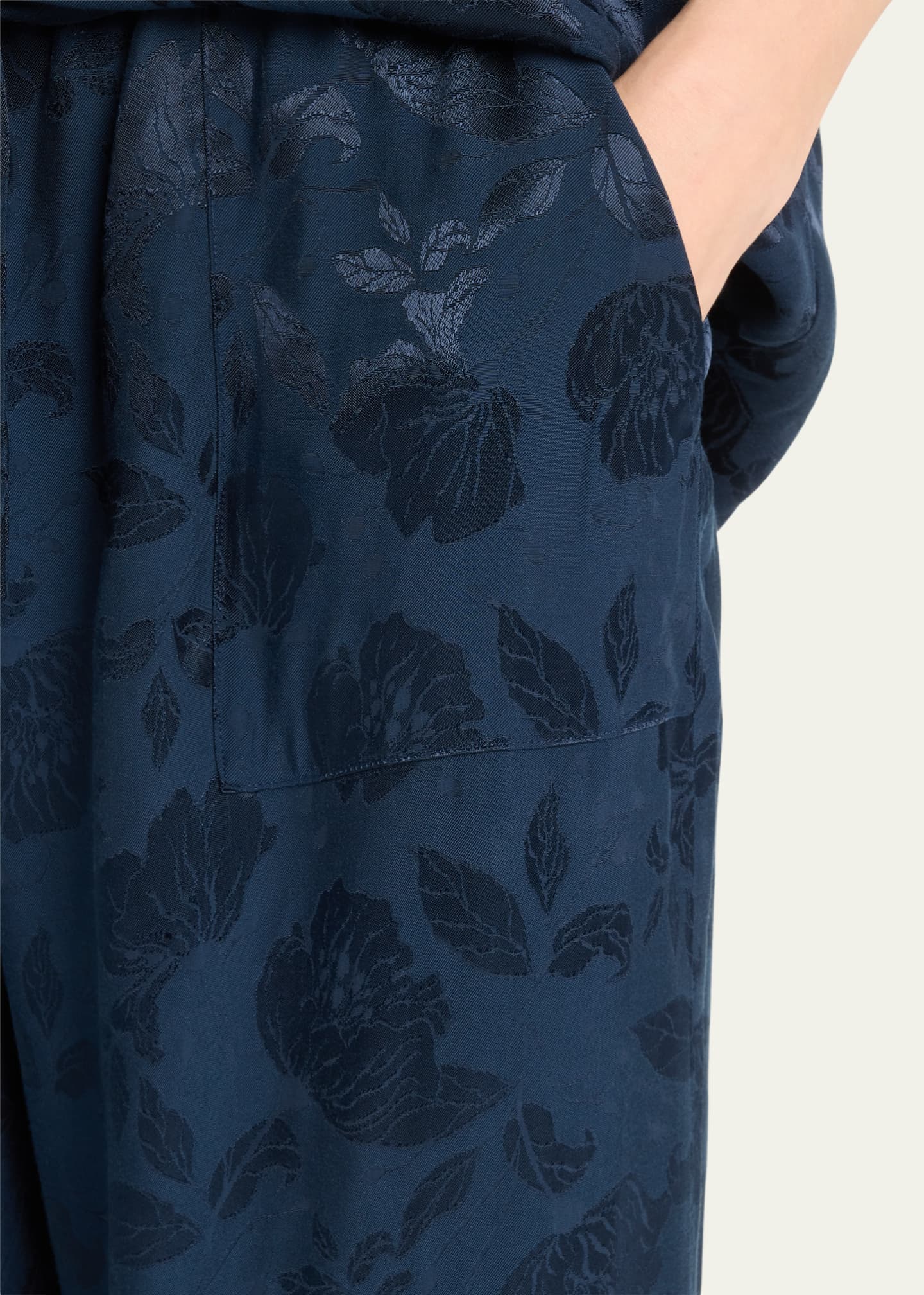 Hanro Valene Straight-Leg Floral Jacquard Pants - Bergdorf Goodman