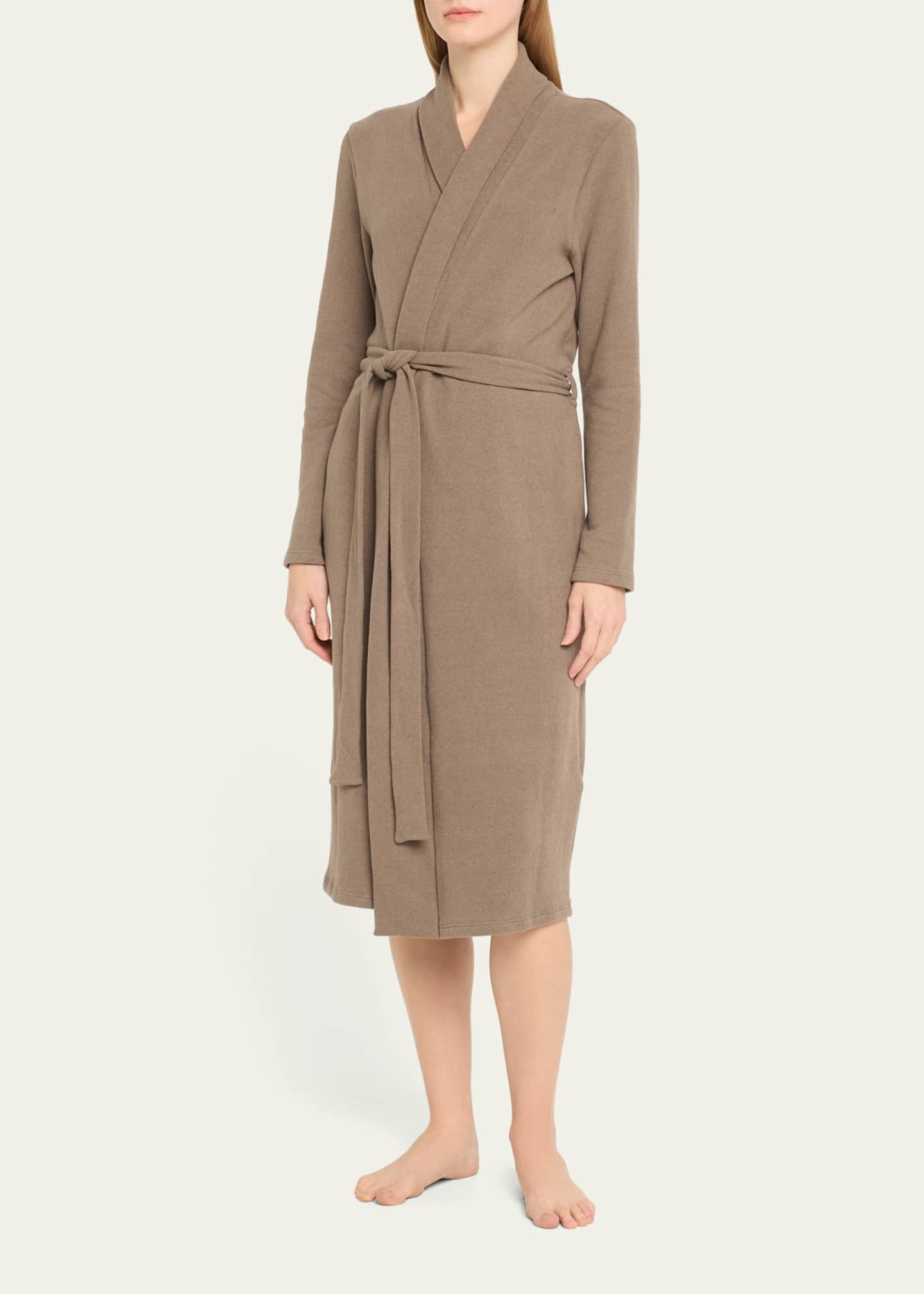 Hanro Shawl-Collar Cotton-Blend Jersey Robe - Bergdorf Goodman