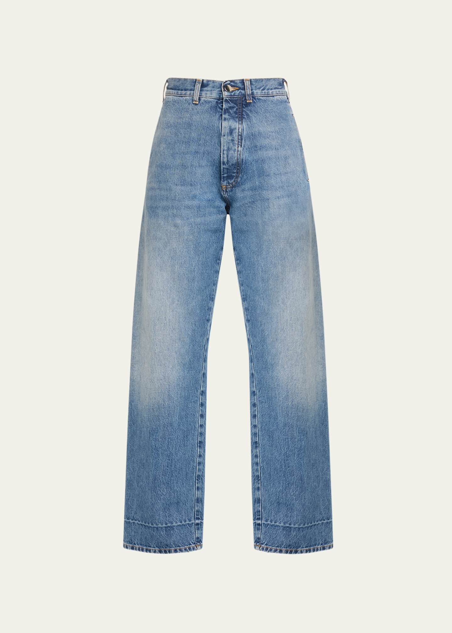 Plan C Denim Belted Trousers - Bergdorf Goodman