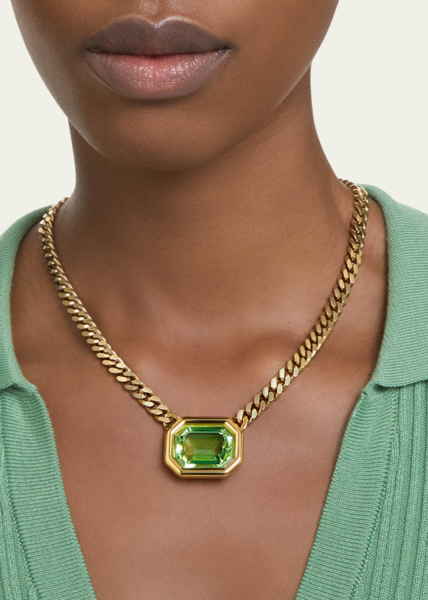 SWAROVSKI Millenia Octagon-Cut Crystal Pendant Chain Necklace ...