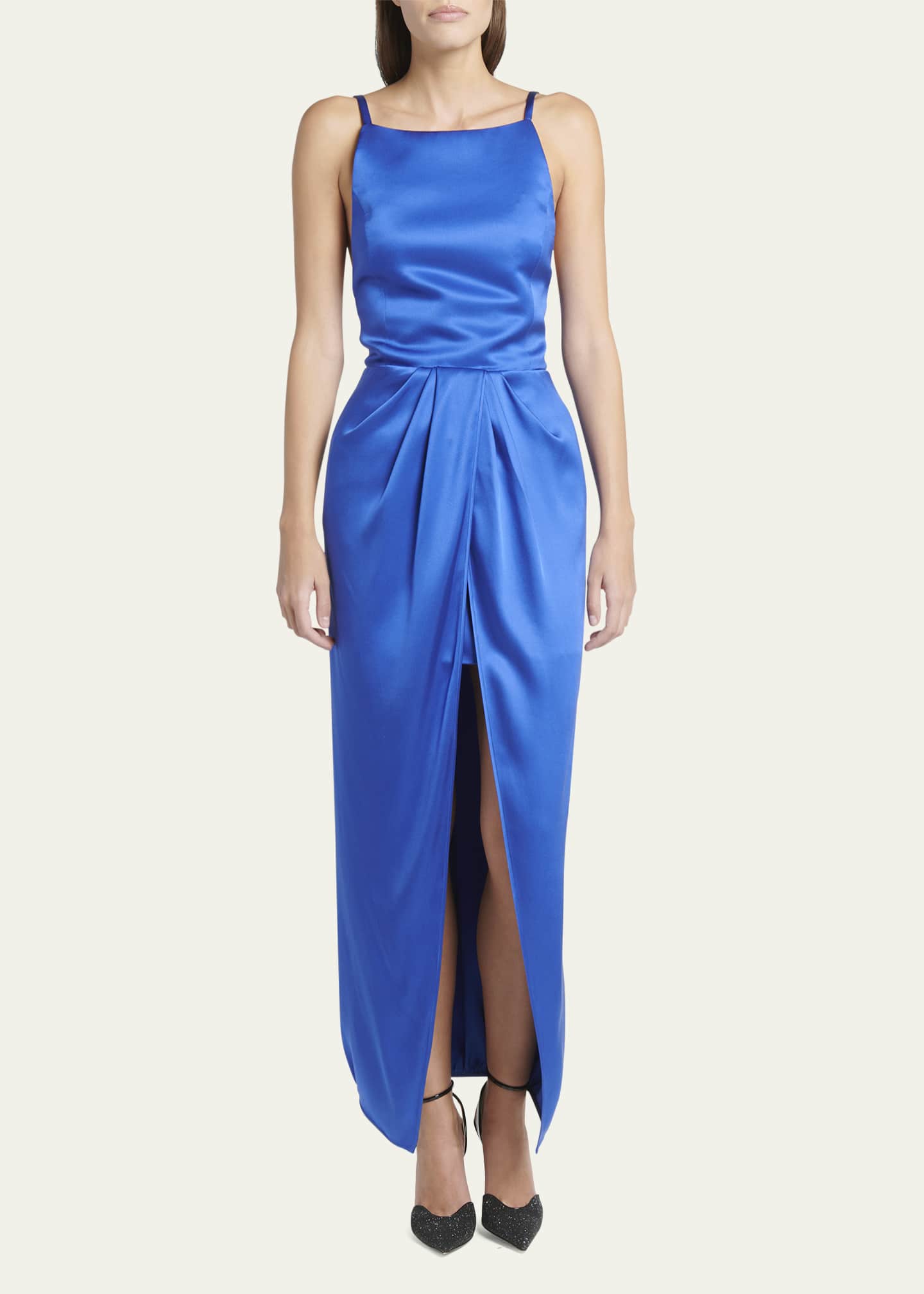 Giorgio Armani Tulip Open-Back Silk Gown - Bergdorf Goodman