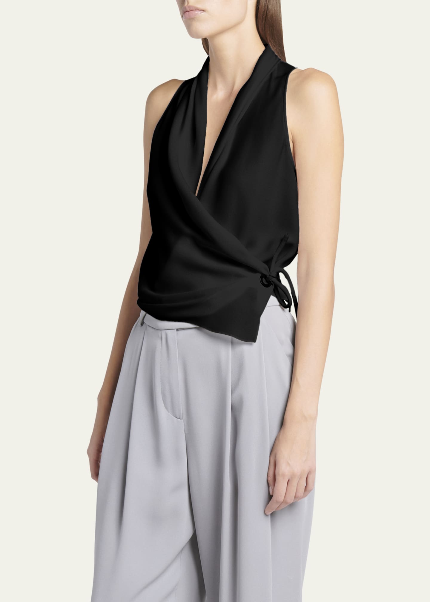 Giorgio Armani Silk Wrap Blouse - Bergdorf Goodman