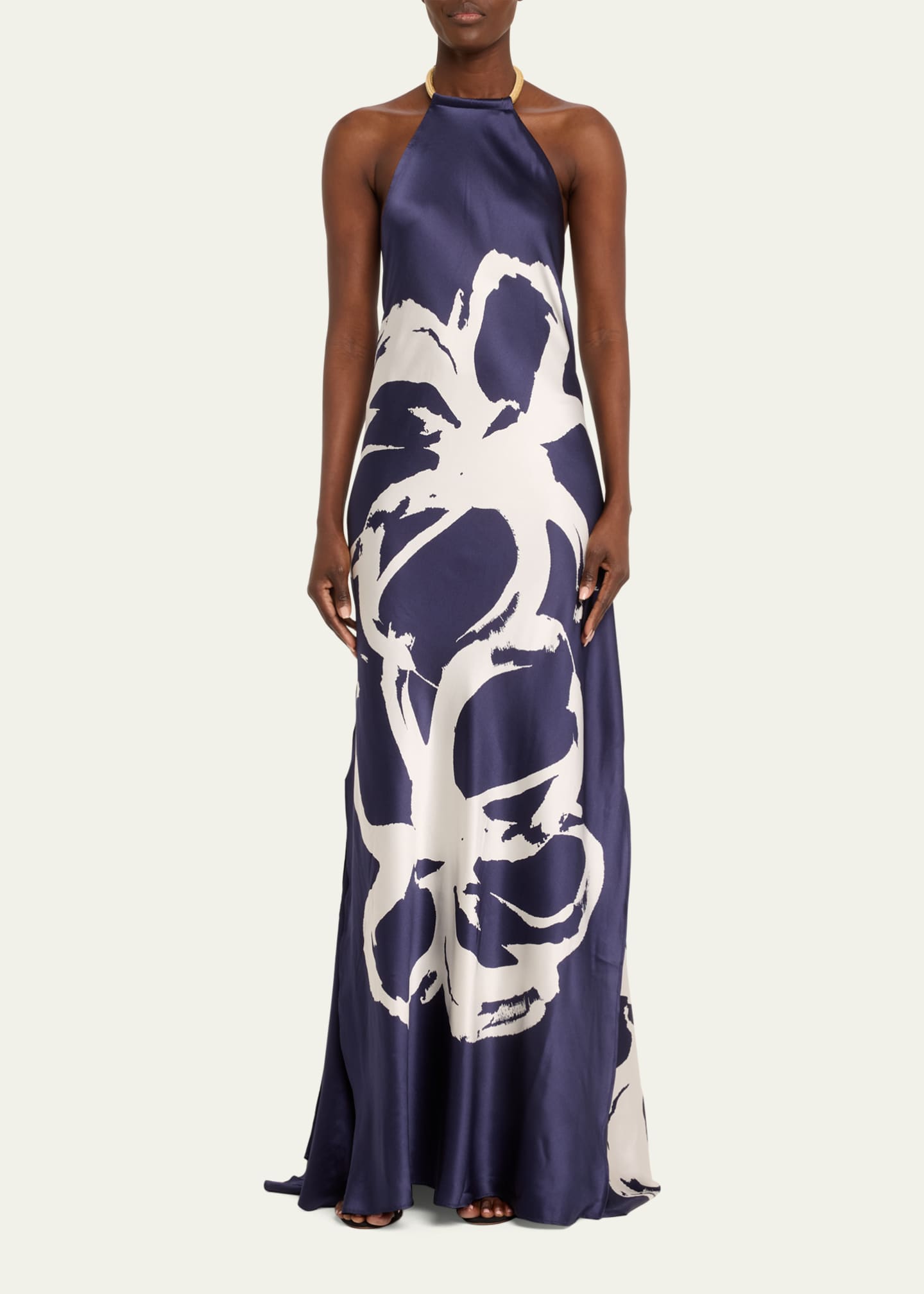 Silvia Tcherassi Zeffa Floral-Print Backless Silk Maxi Dress - Bergdorf ...