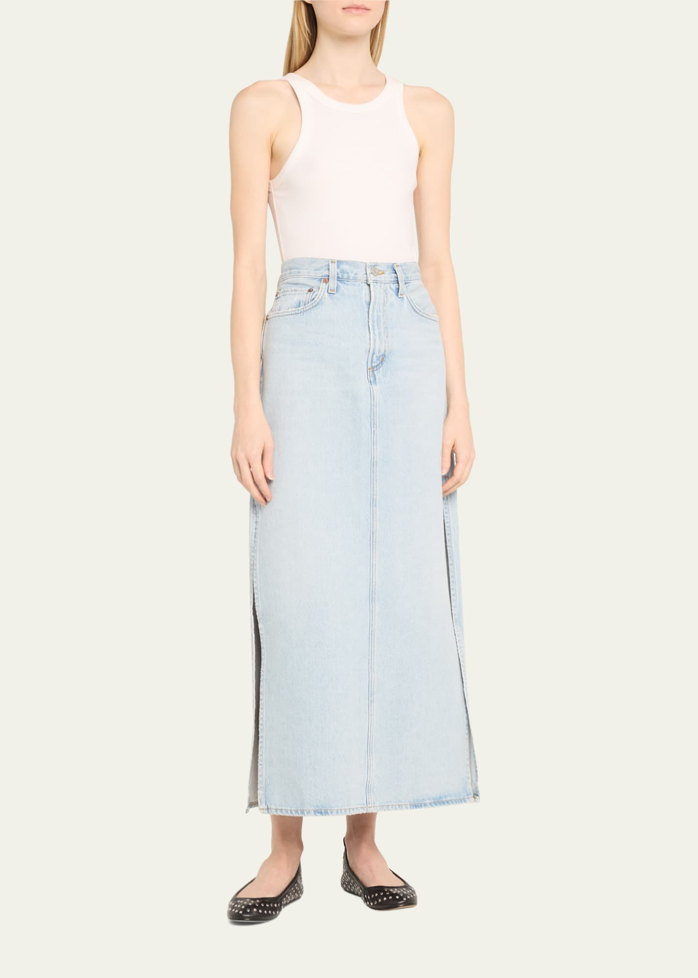 Isabel Marant Belna Studded Leather Ballerina Flats - Bergdorf Goodman