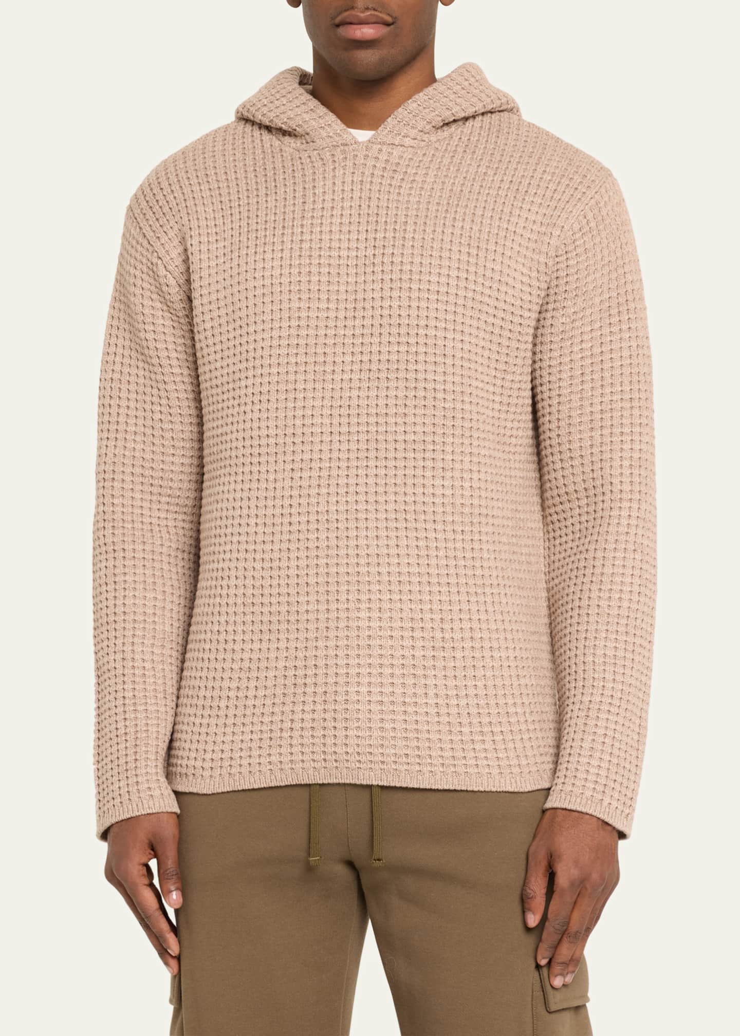 John Elliott Men's Waffle-Knit Wool Poncho - Bergdorf Goodman
