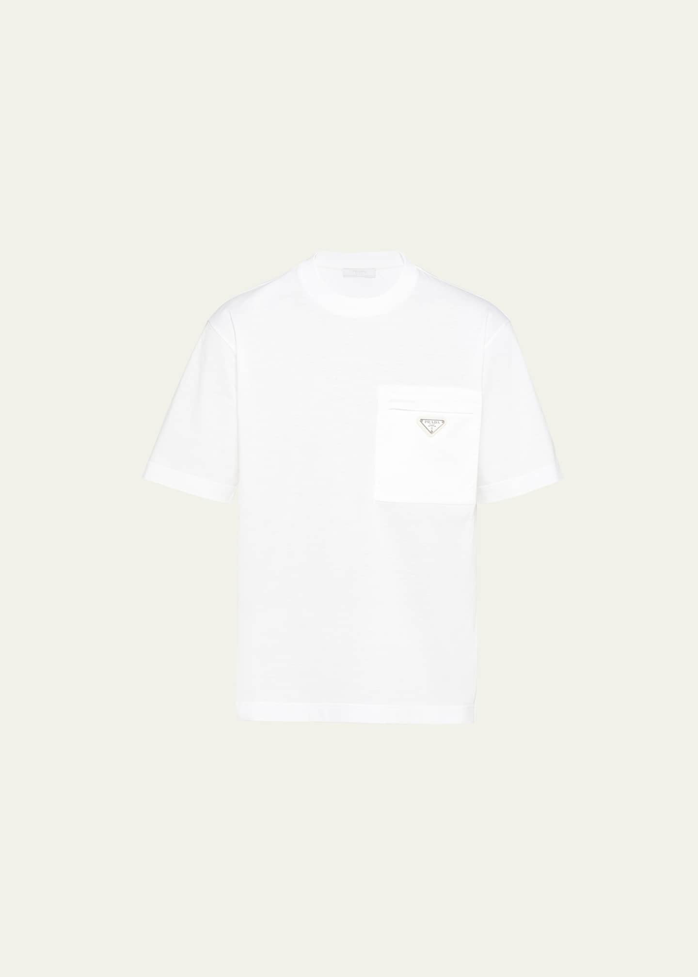 Prada Men's Jersey Logo Pocket T-Shirt - Bergdorf Goodman