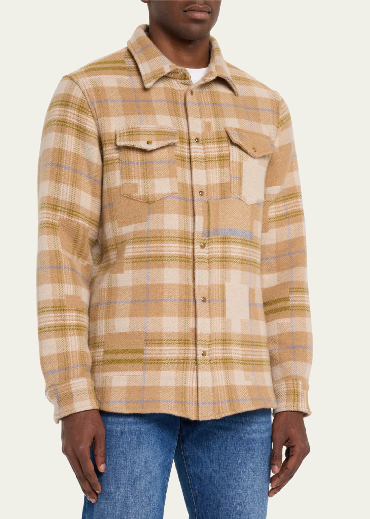 God's True Cashmere x Nick Fouquet Men's Patchwork Tartan Cashmere ...