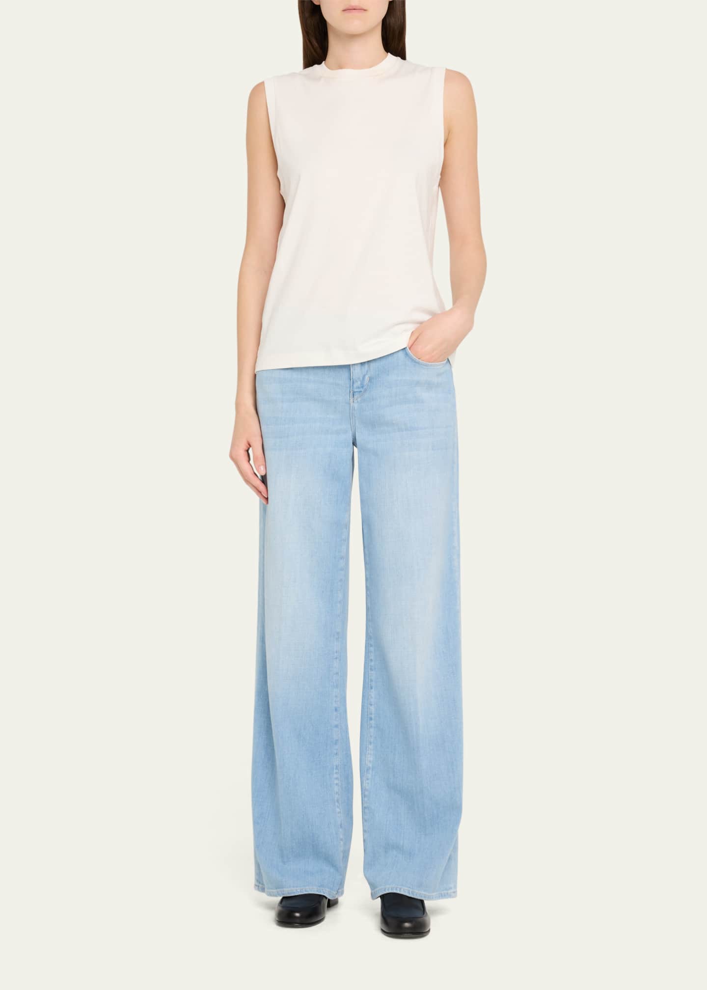 L'Agence Alicent High-Rise Sneaker Jeans - Bergdorf Goodman