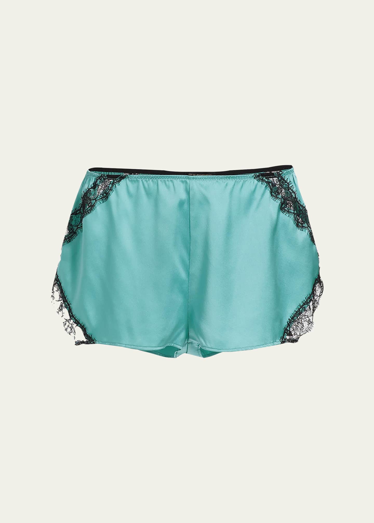 Kiki De Montparnasse Lace-Trim Silk Shorts - Bergdorf Goodman