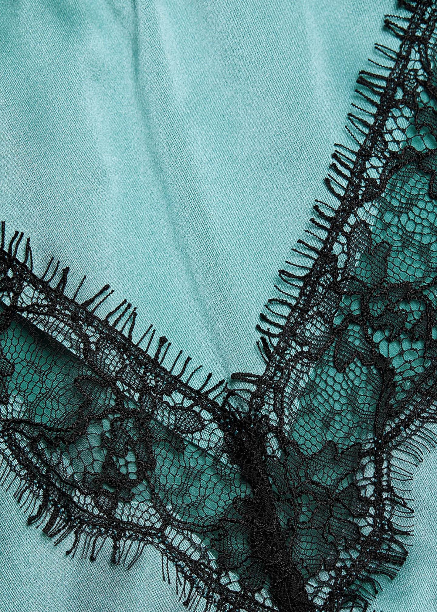 Kiki De Montparnasse Lace-Trim Silk Shorts - Bergdorf Goodman