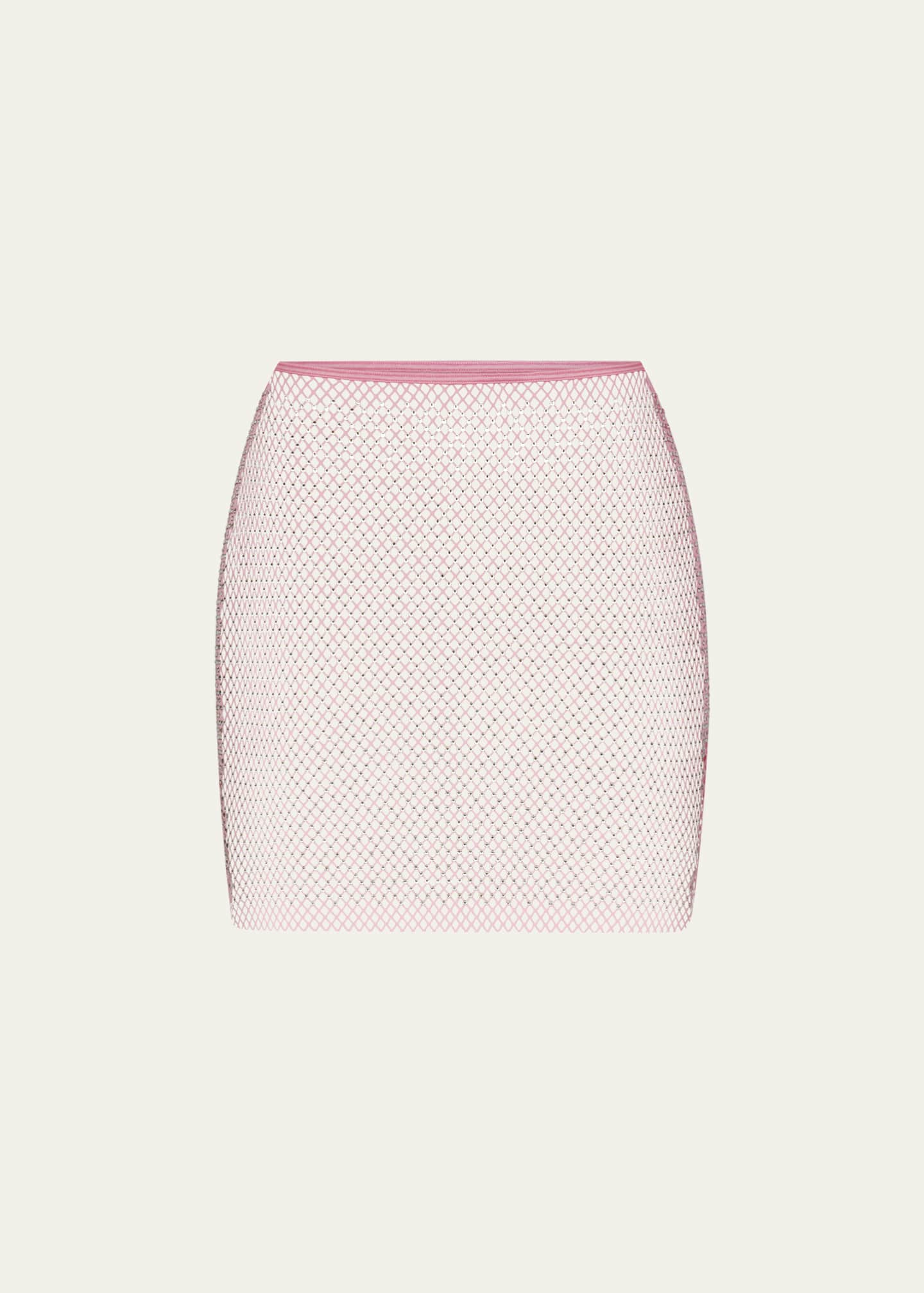 SWAROVSKI x SKIMS Stretch Net Crystal-Embellished Mini Skirt - Bergdorf ...