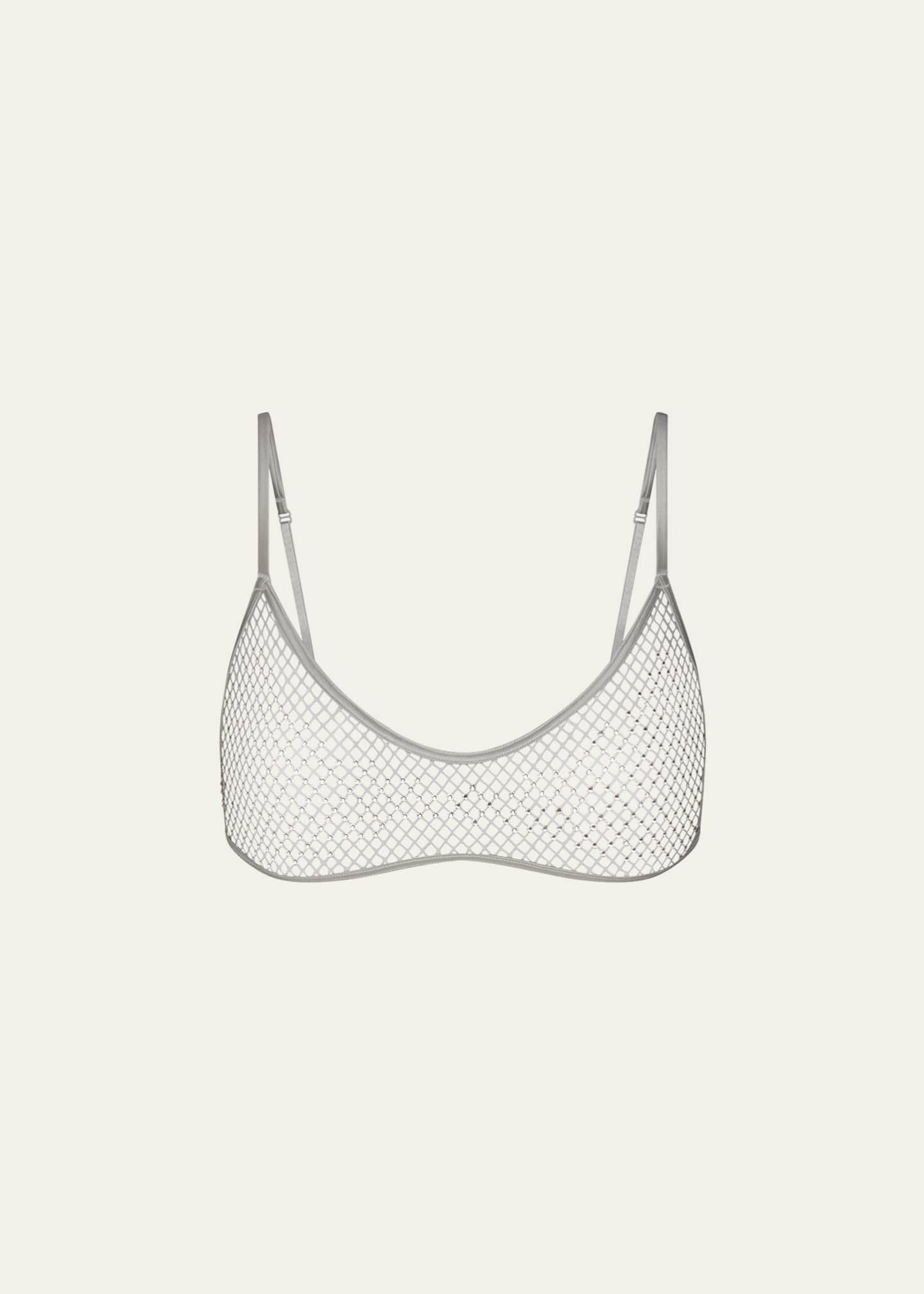 SWAROVSKI x SKIMS Stretch Net Crystal-Embellished Bralette - Bergdorf ...