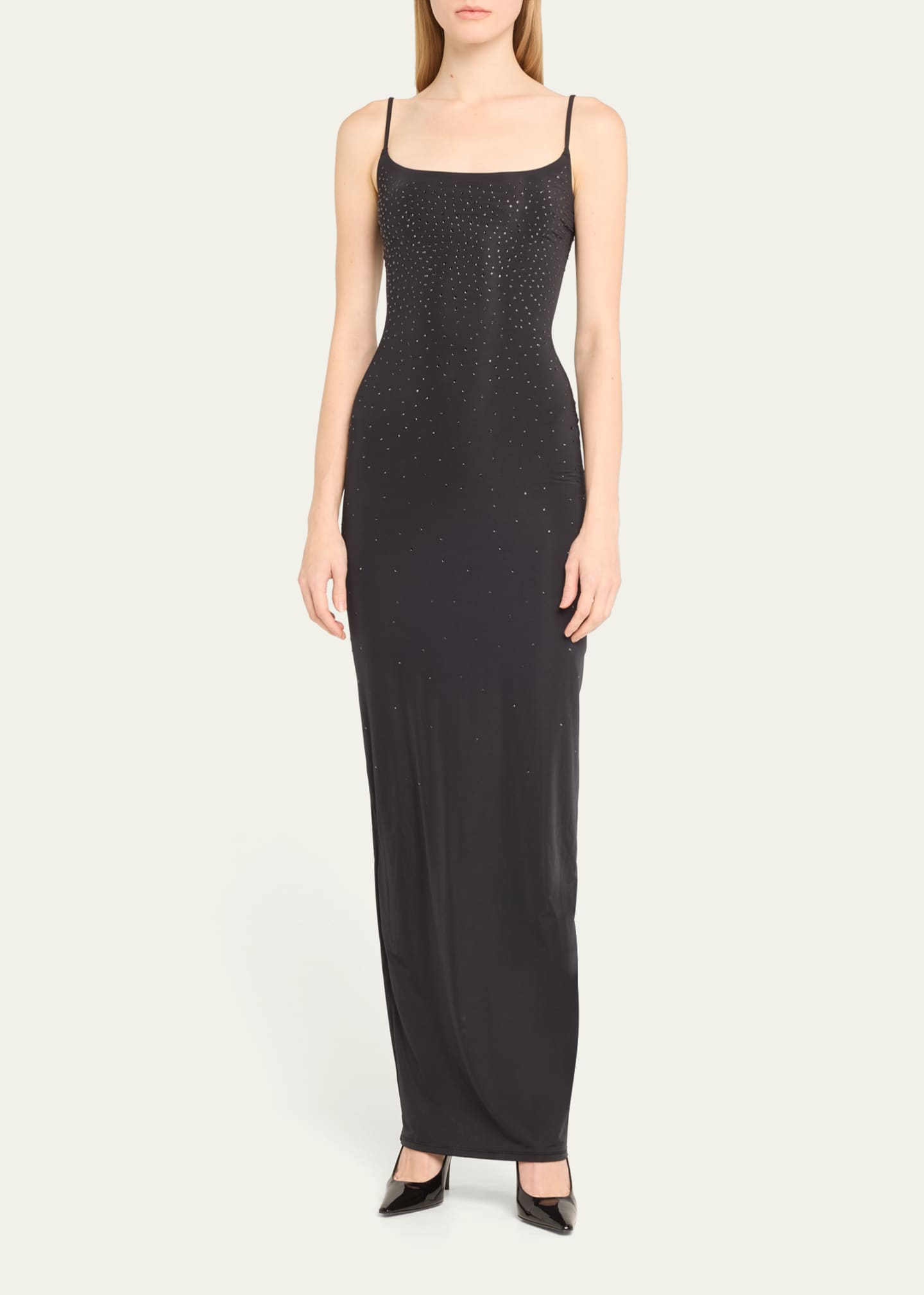 SWAROVSKI x SKIMS Jelly Sheer Crystal-Embellished Cami Maxi Dress ...