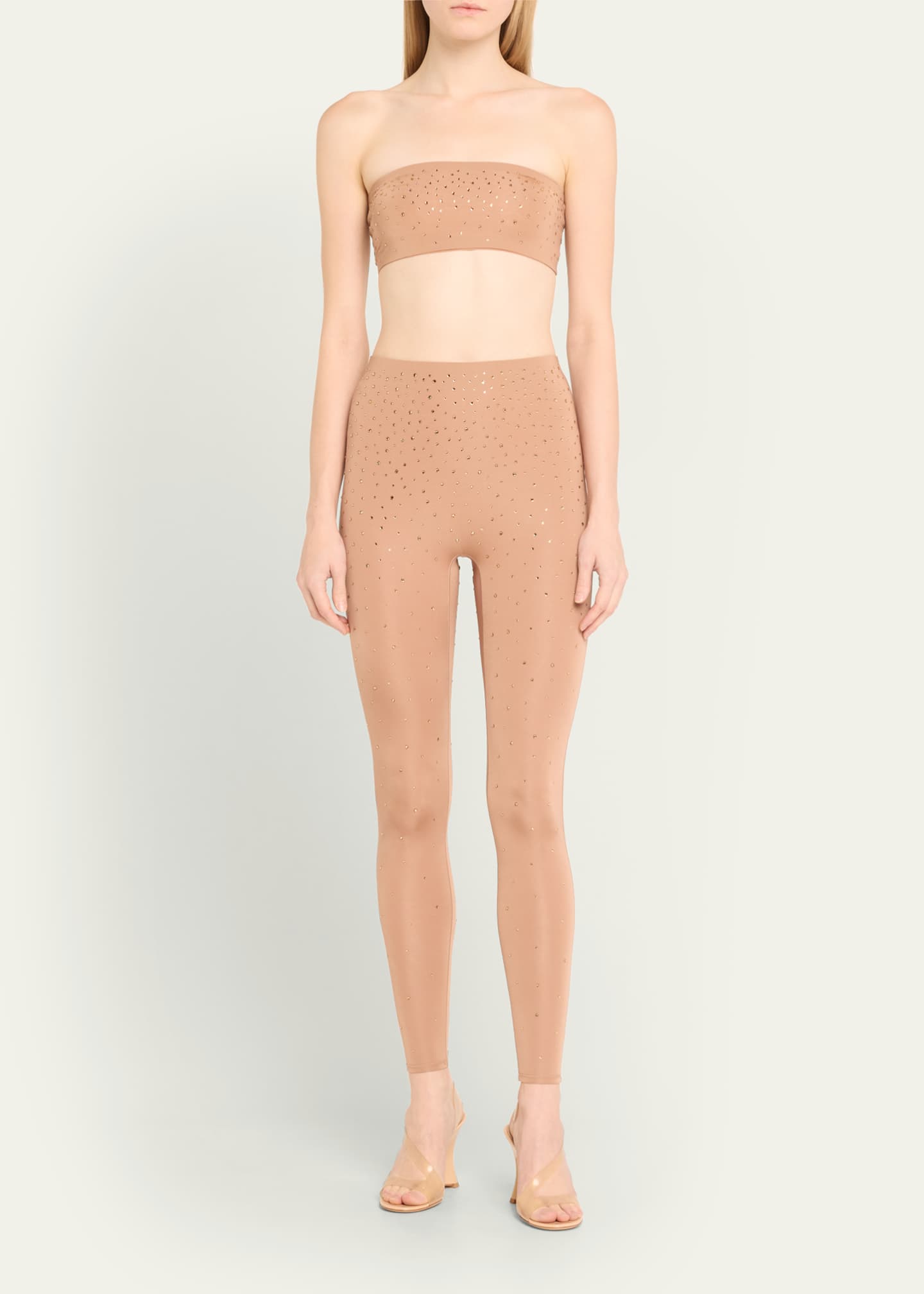 SWAROVSKI x SKIMS Jelly Sheer Crystal-Embellished Leggings - Bergdorf ...