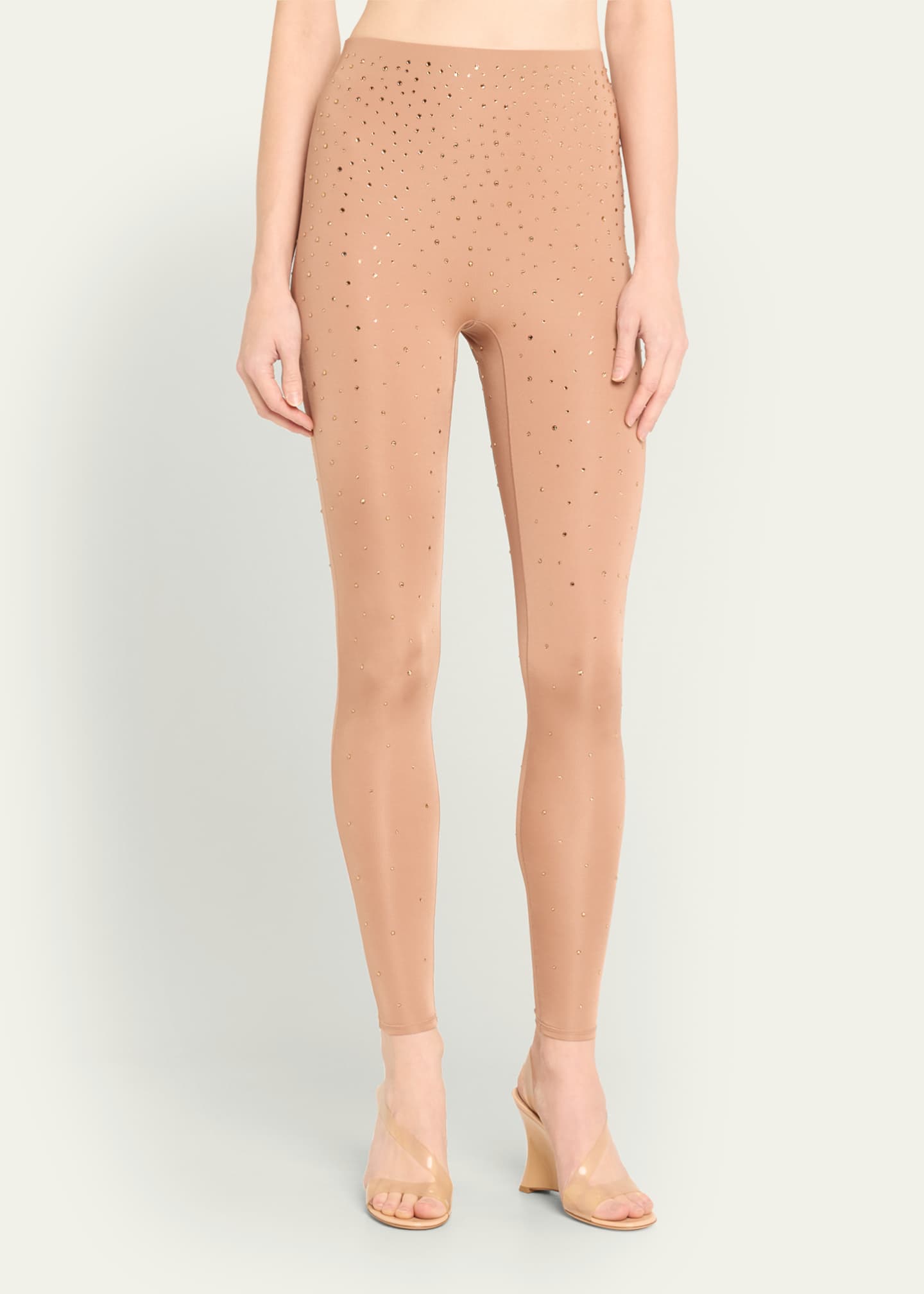 SWAROVSKI x SKIMS Jelly Sheer Crystal-Embellished Leggings - Bergdorf ...