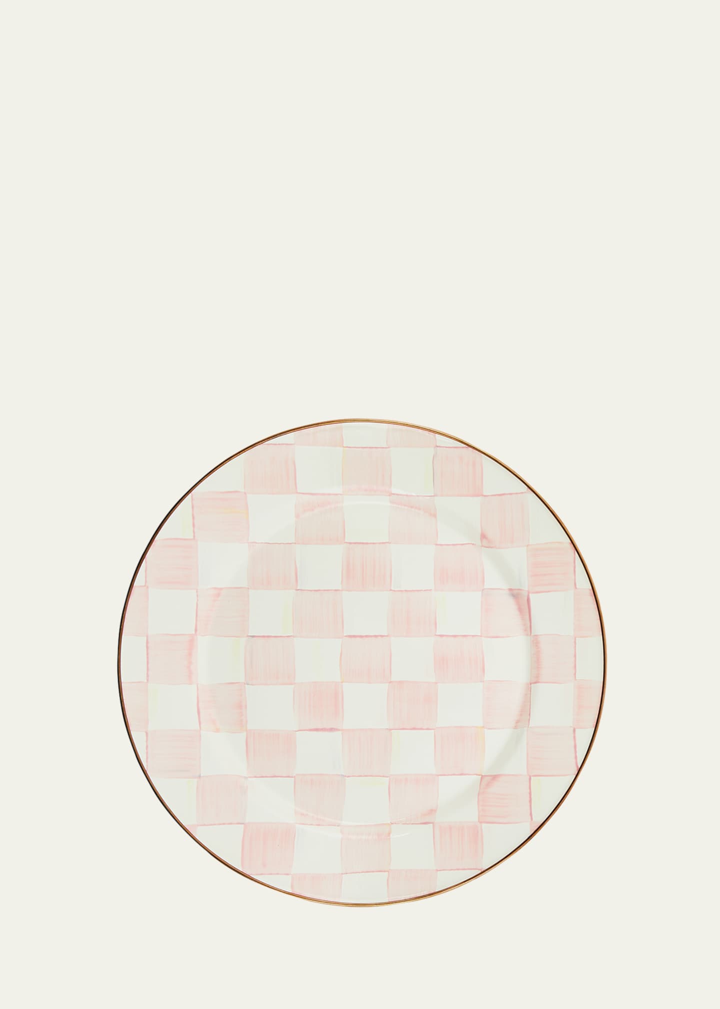 MacKenzie-Childs Rosy Check Enamel Charger Plate - Bergdorf Goodman