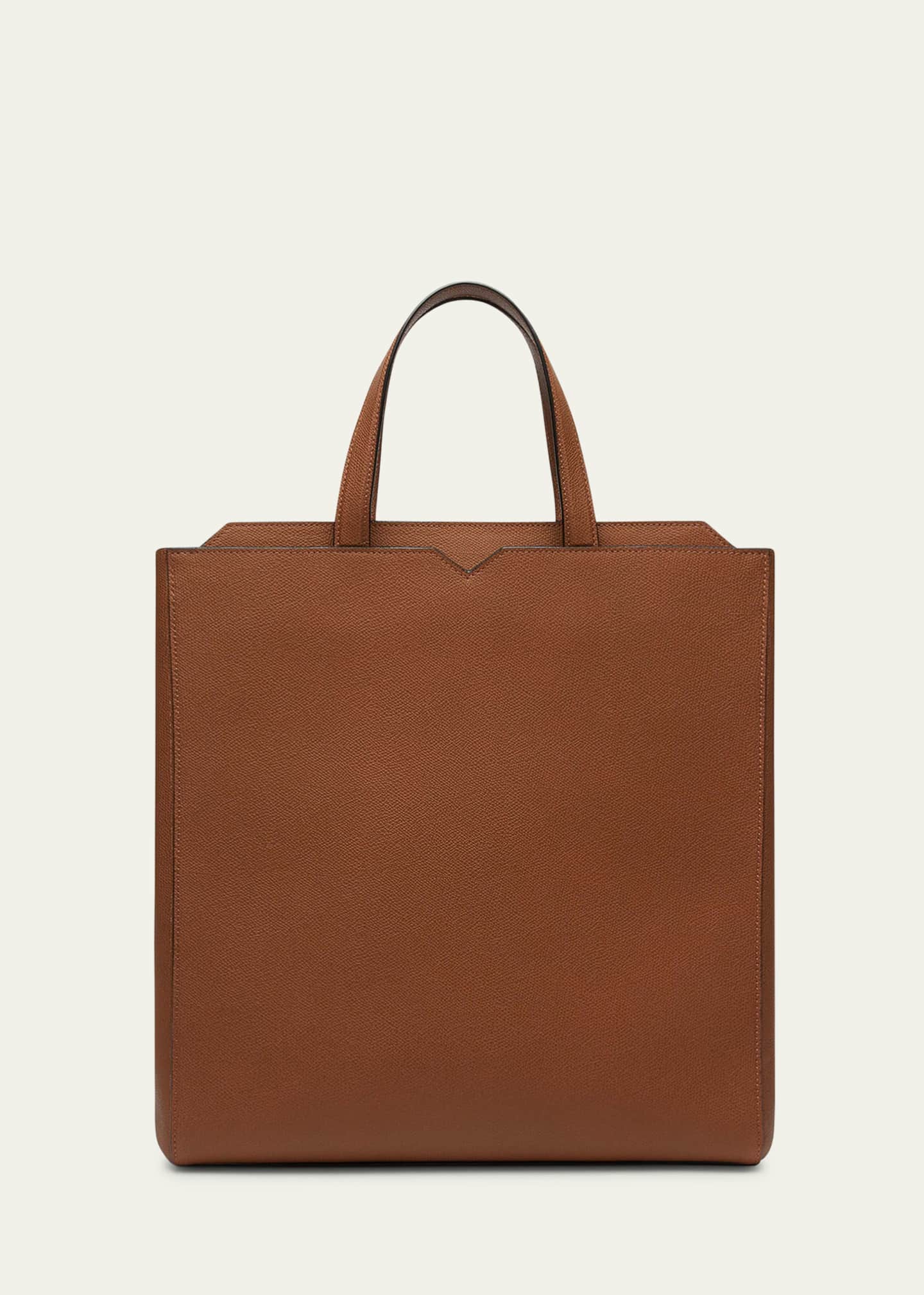 Valextra Men's V-Line Calfksin Tote Bag - Bergdorf Goodman