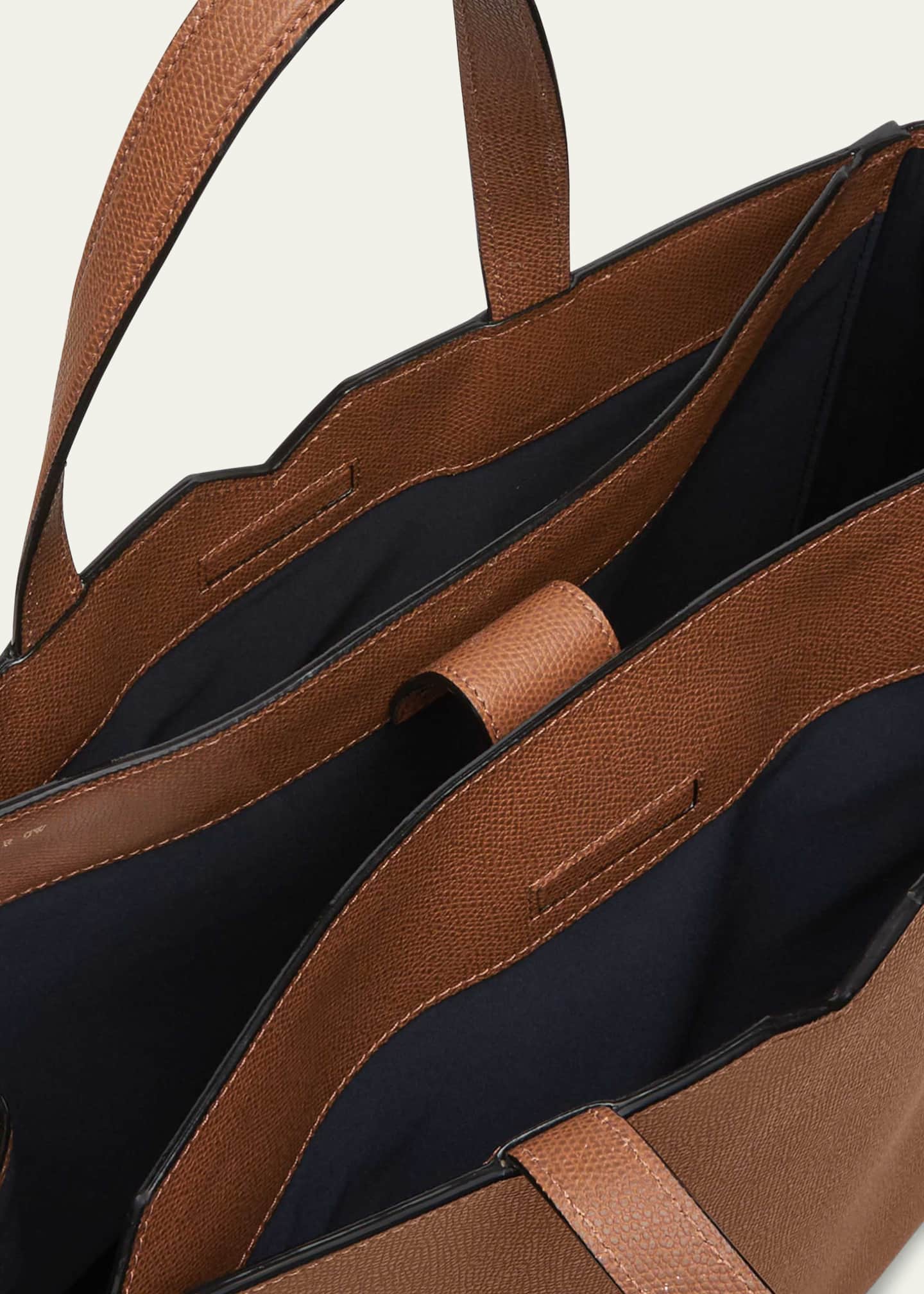 Valextra Men's V-Line Calfksin Tote Bag - Bergdorf Goodman
