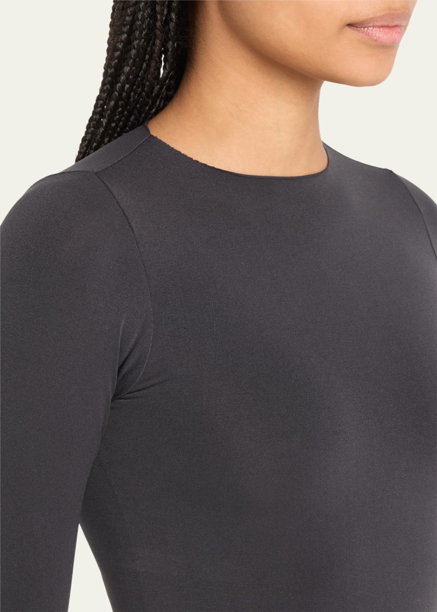 SKIMS Essential Smoothing Long-Sleeve Thong Bodysuit - Bergdorf Goodman