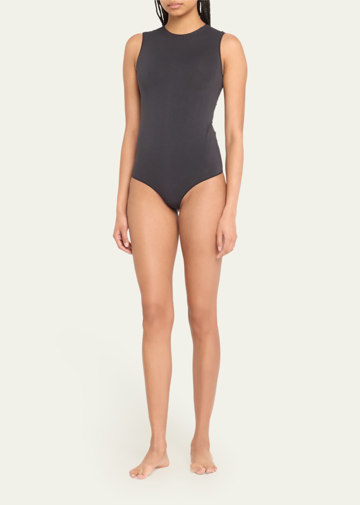 SKIMS Essential Sleeveless Crewneck Thong Bodysuit - Bergdorf Goodman