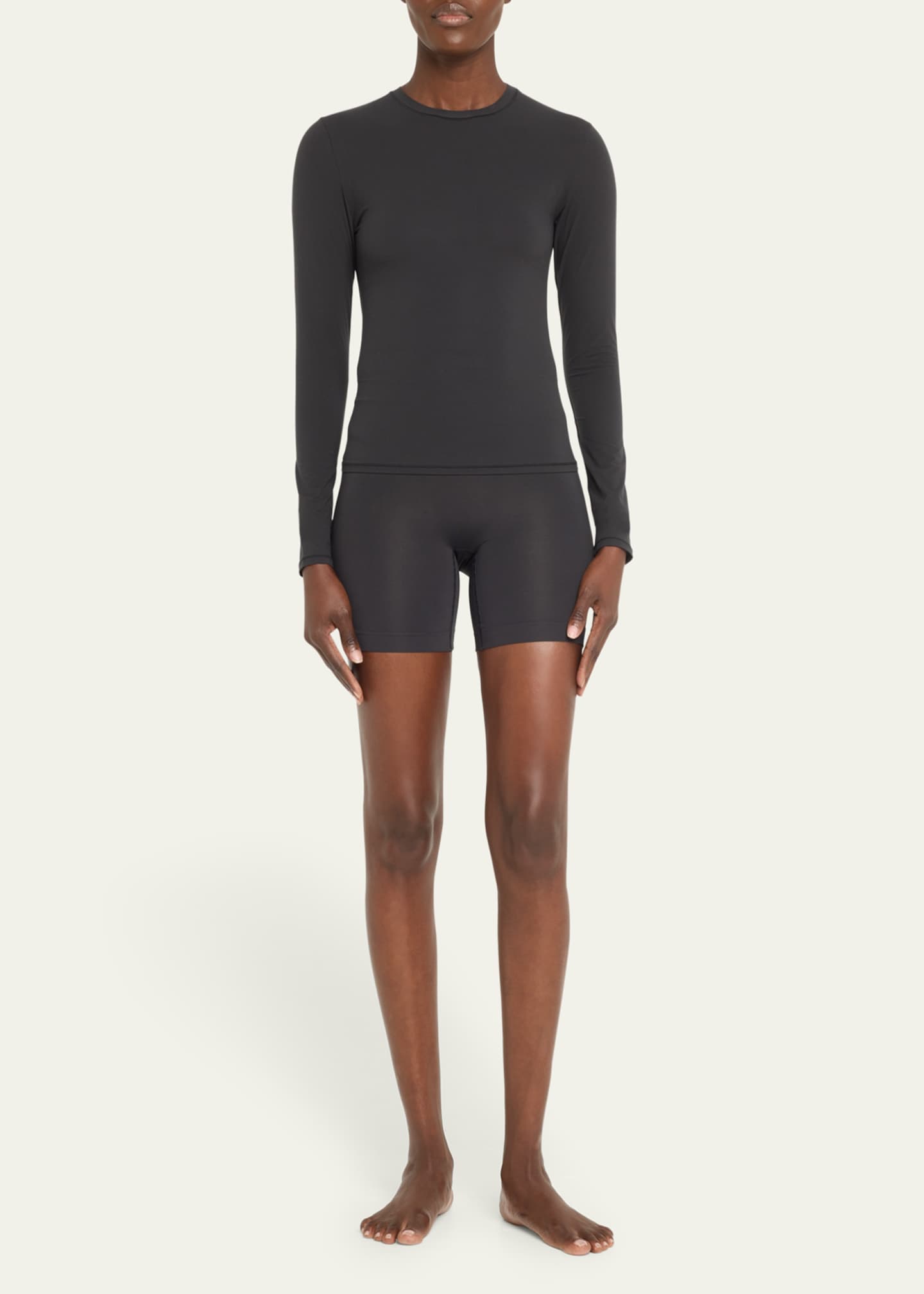 SKIMS Fits Everybody Crewneck Long-Sleeve T-Shirt - Bergdorf Goodman