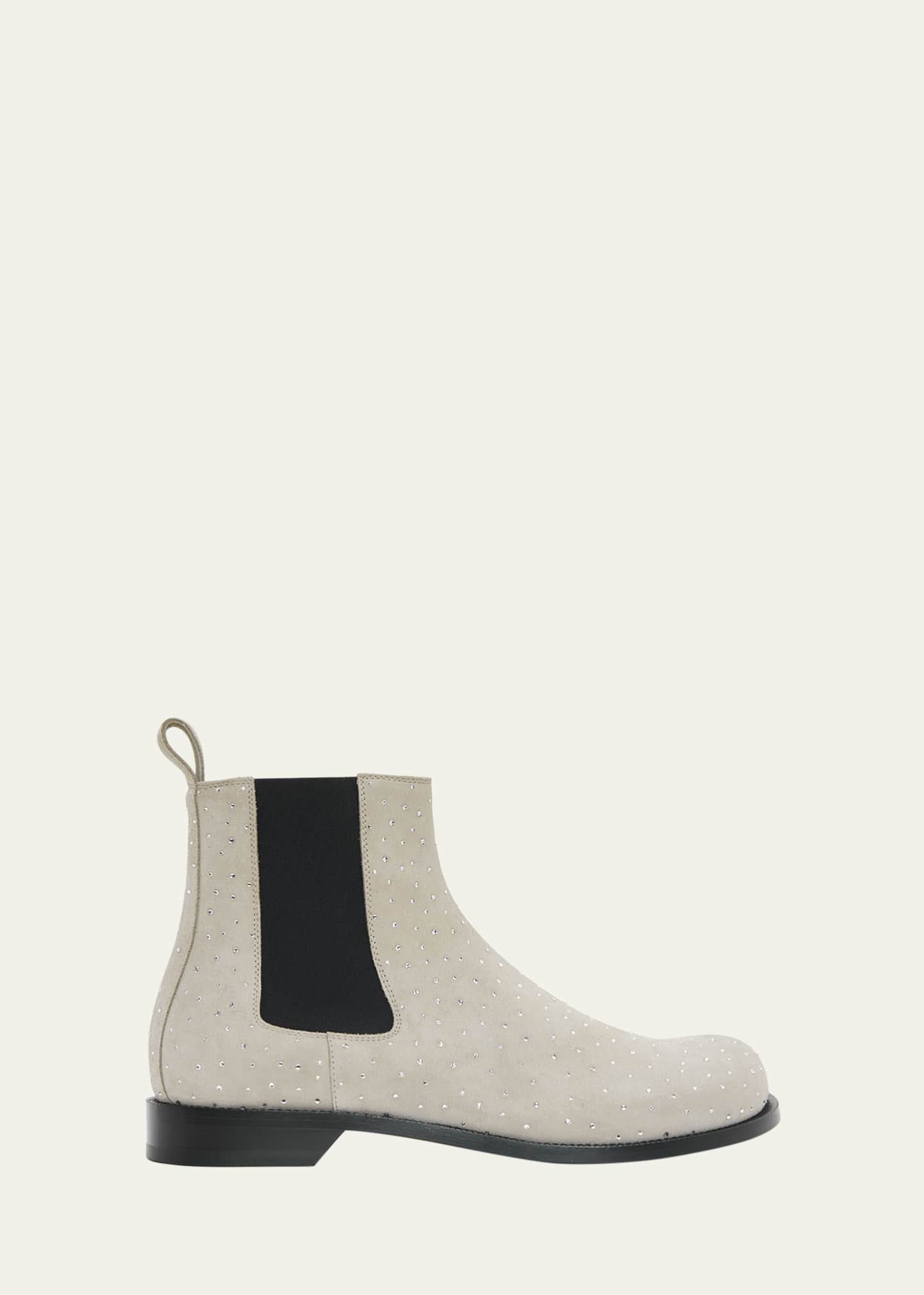 Loewe Men's Campo Suede and Crystal Chelsea Boots - Bergdorf Goodman