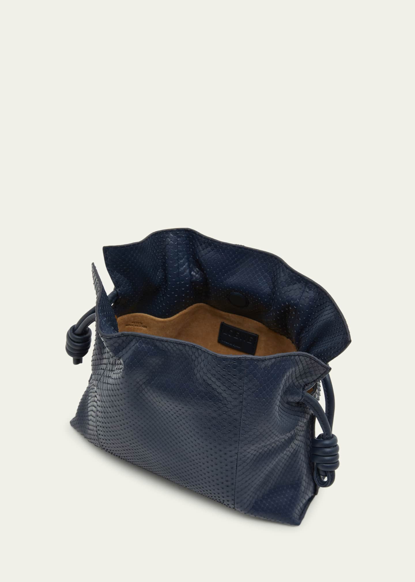 Loewe Flamenco Mini Python-Embossed Clutch Bag - Bergdorf Goodman