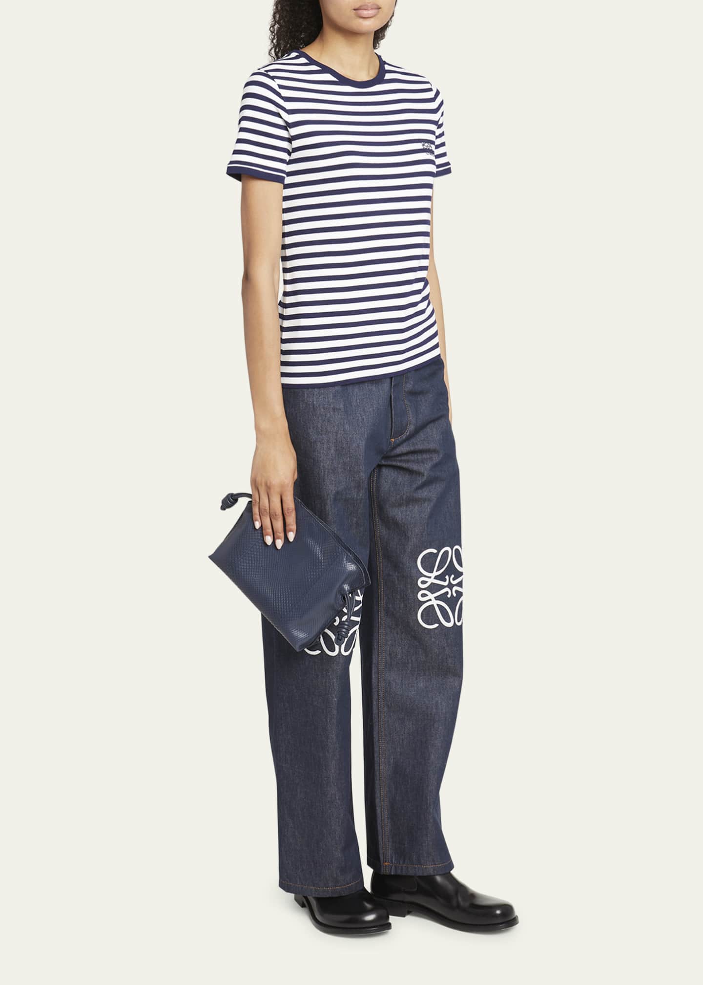 Loewe Flamenco Mini Python-Embossed Clutch Bag - Bergdorf Goodman