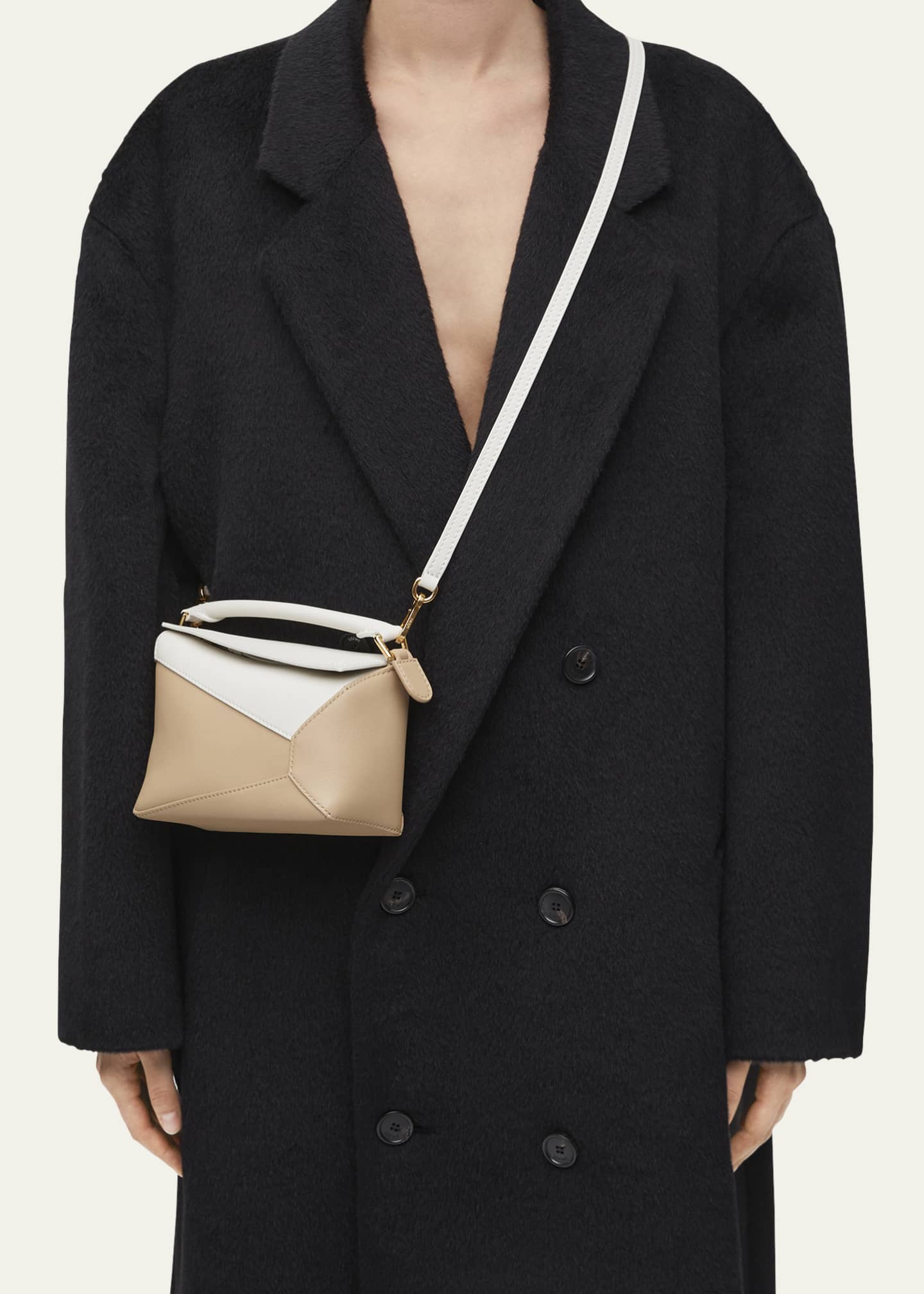 Loewe Mini Puzzle Edge Bicolor Top-Handle Bag - Bergdorf Goodman