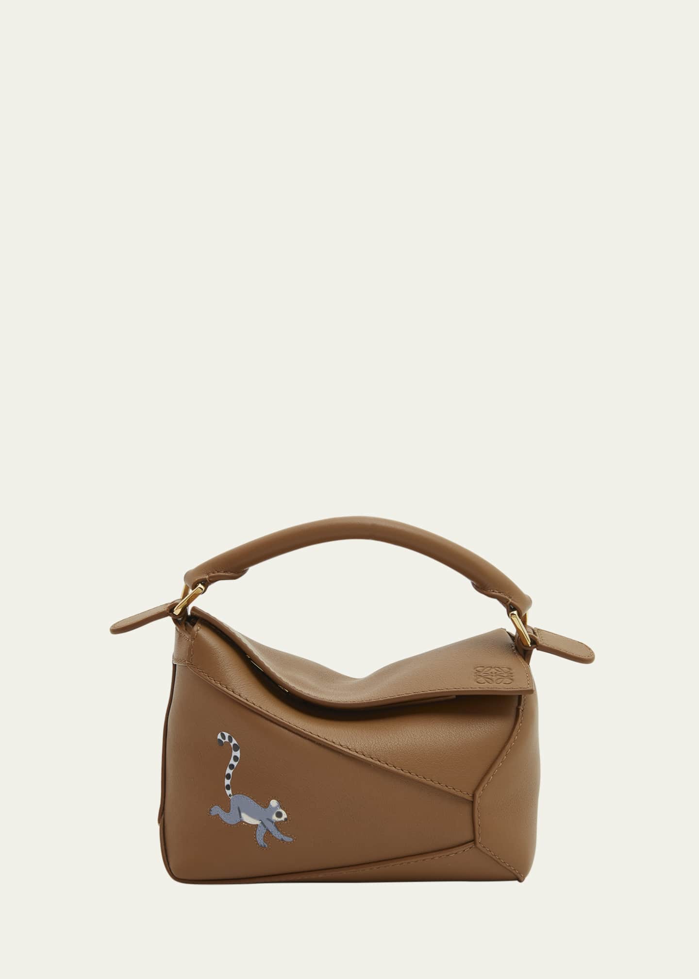 Loewe Puzzle Edge Mini Lemurs Top-Handle Bag - Bergdorf Goodman