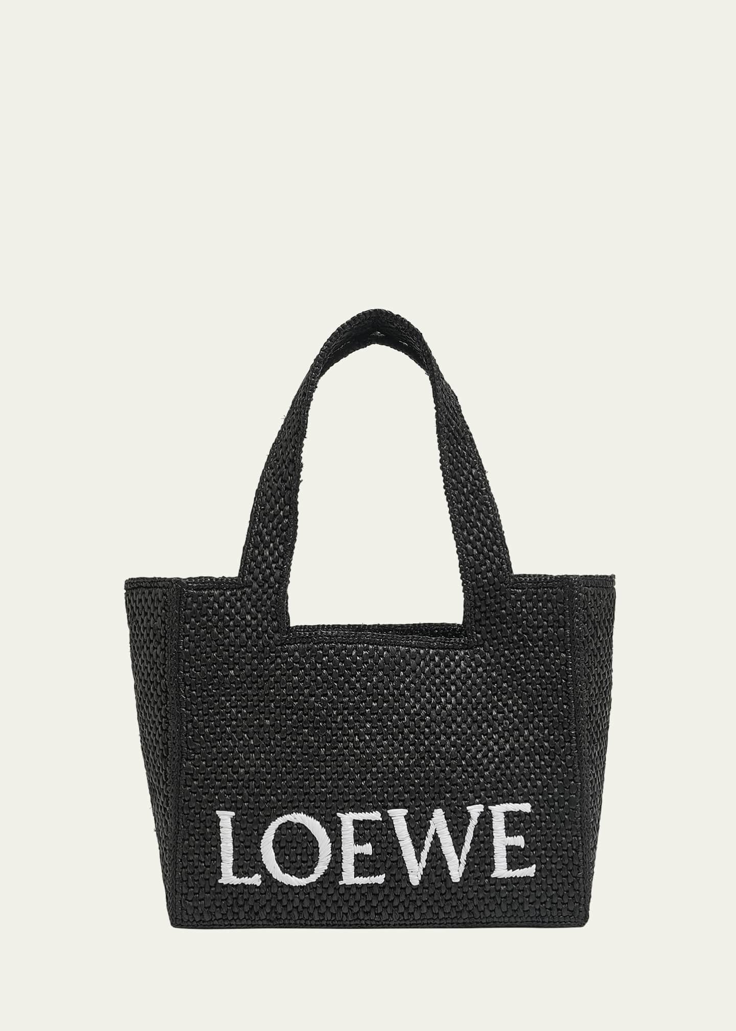 Loewe x Paula's Ibiza Font Logo Medium Tote Bag in Raffia - Bergdorf ...