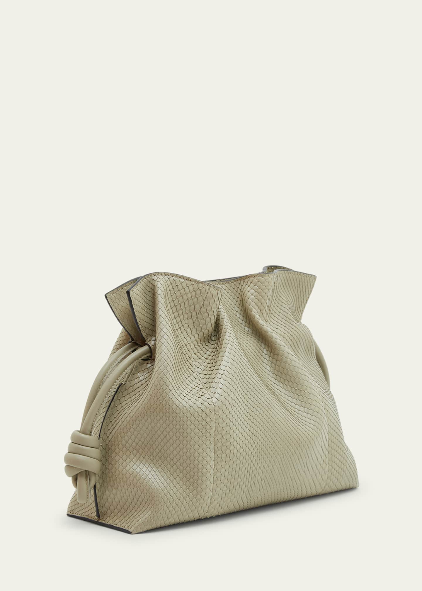 Loewe Flamenco Shiny Python Clutch Bag - Bergdorf Goodman