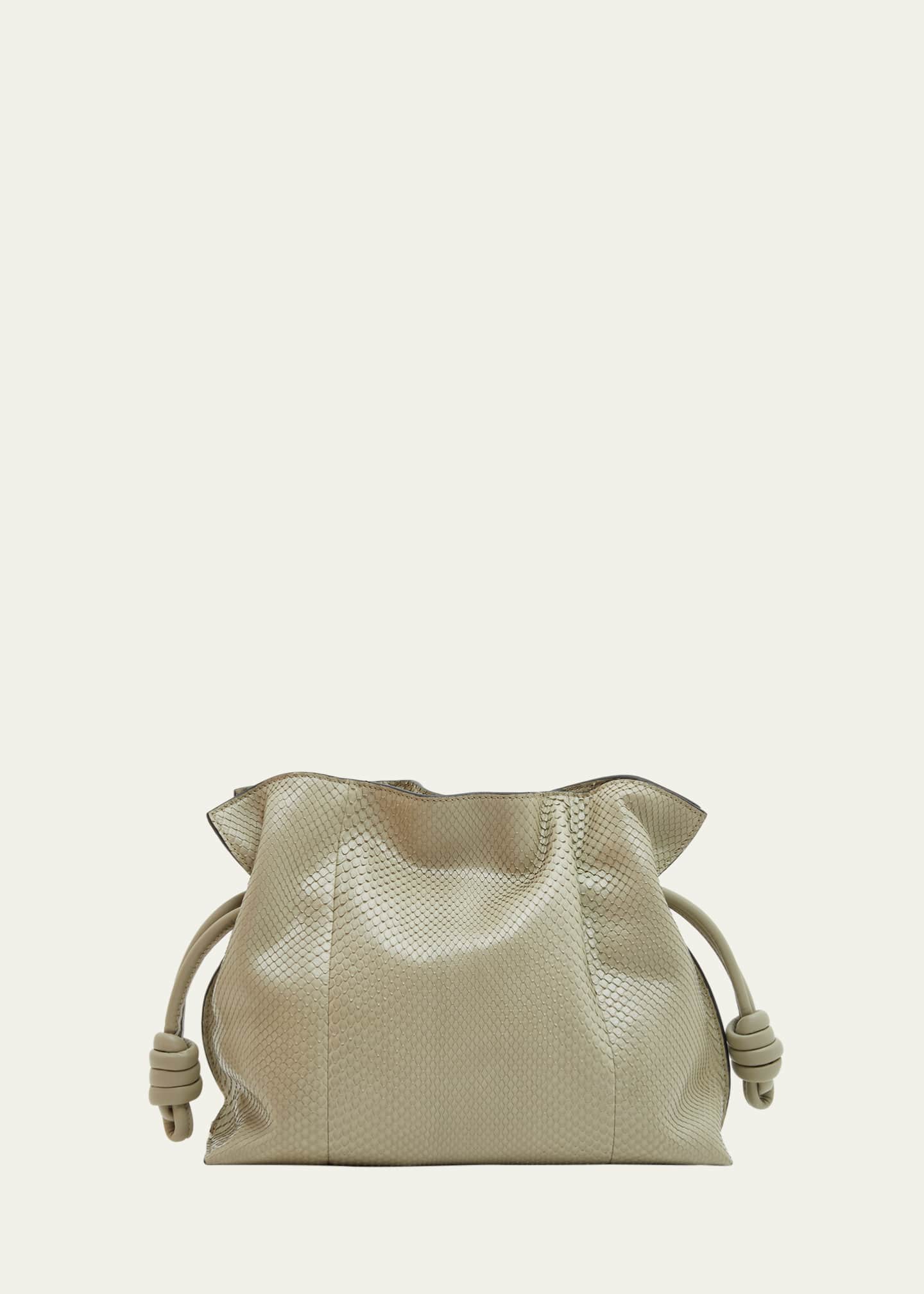 Loewe Flamenco Shiny Python Clutch Bag - Bergdorf Goodman